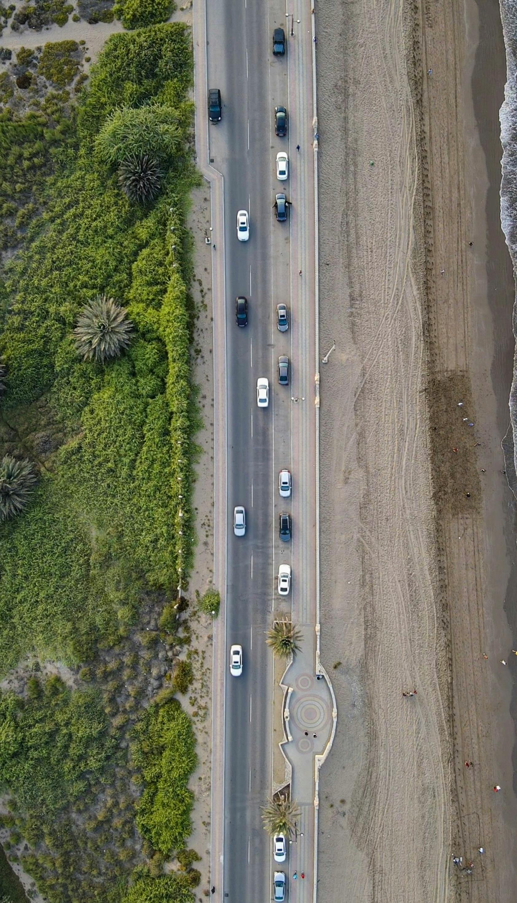 Aerial View of Beach Road in Muscat, Oman · Free Stock Photo