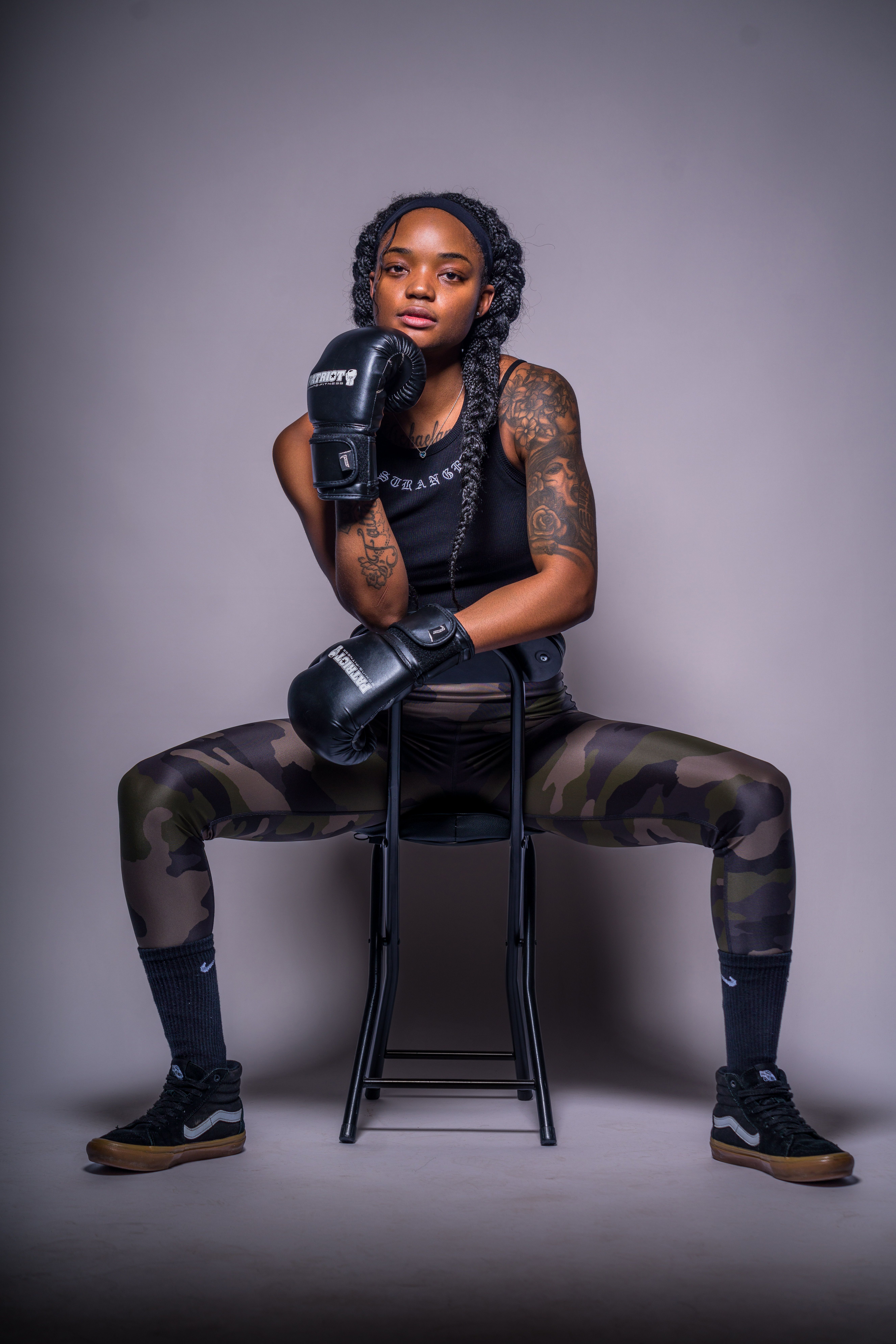 Confident Female Boxer in Stylish Athletic Gear · Free Stock Photo