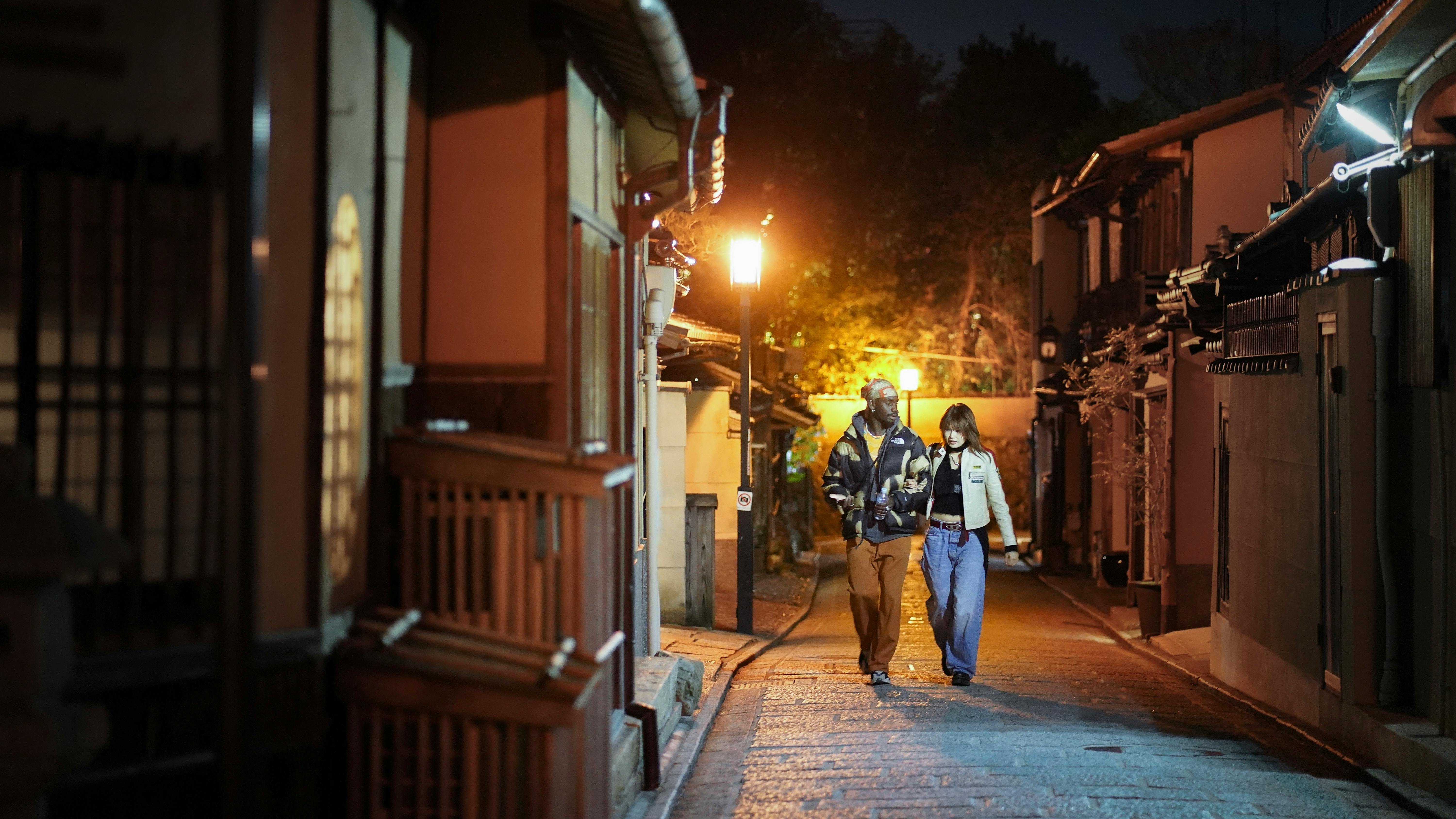 Night Walk in Traditional Japanese Alleyway · Free Stock Photo
