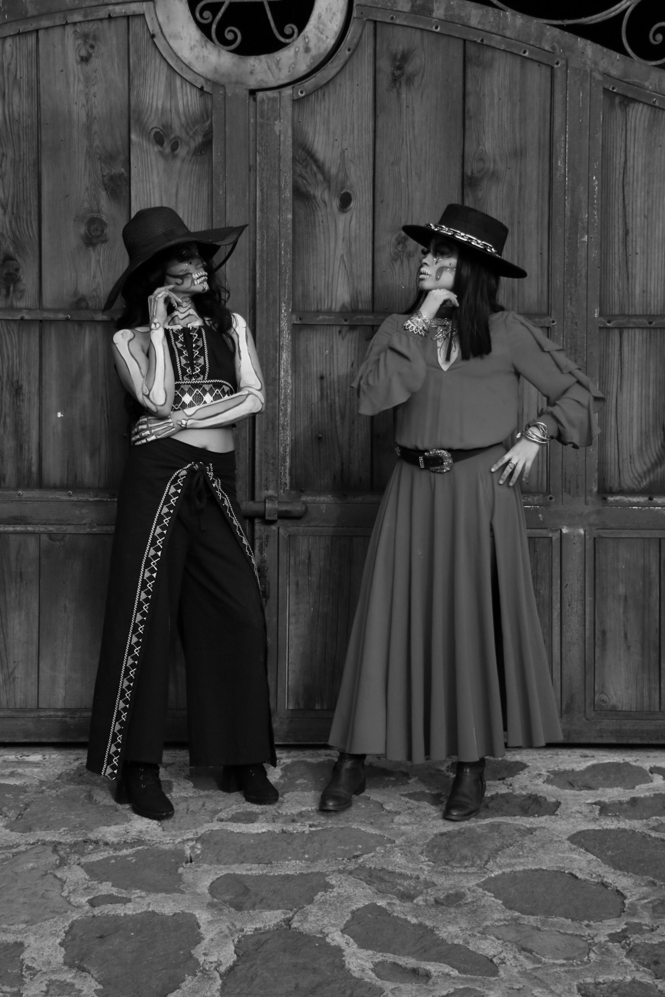 Vintage Western Fashion by Rustic Wooden Gate · Free Stock Photo
