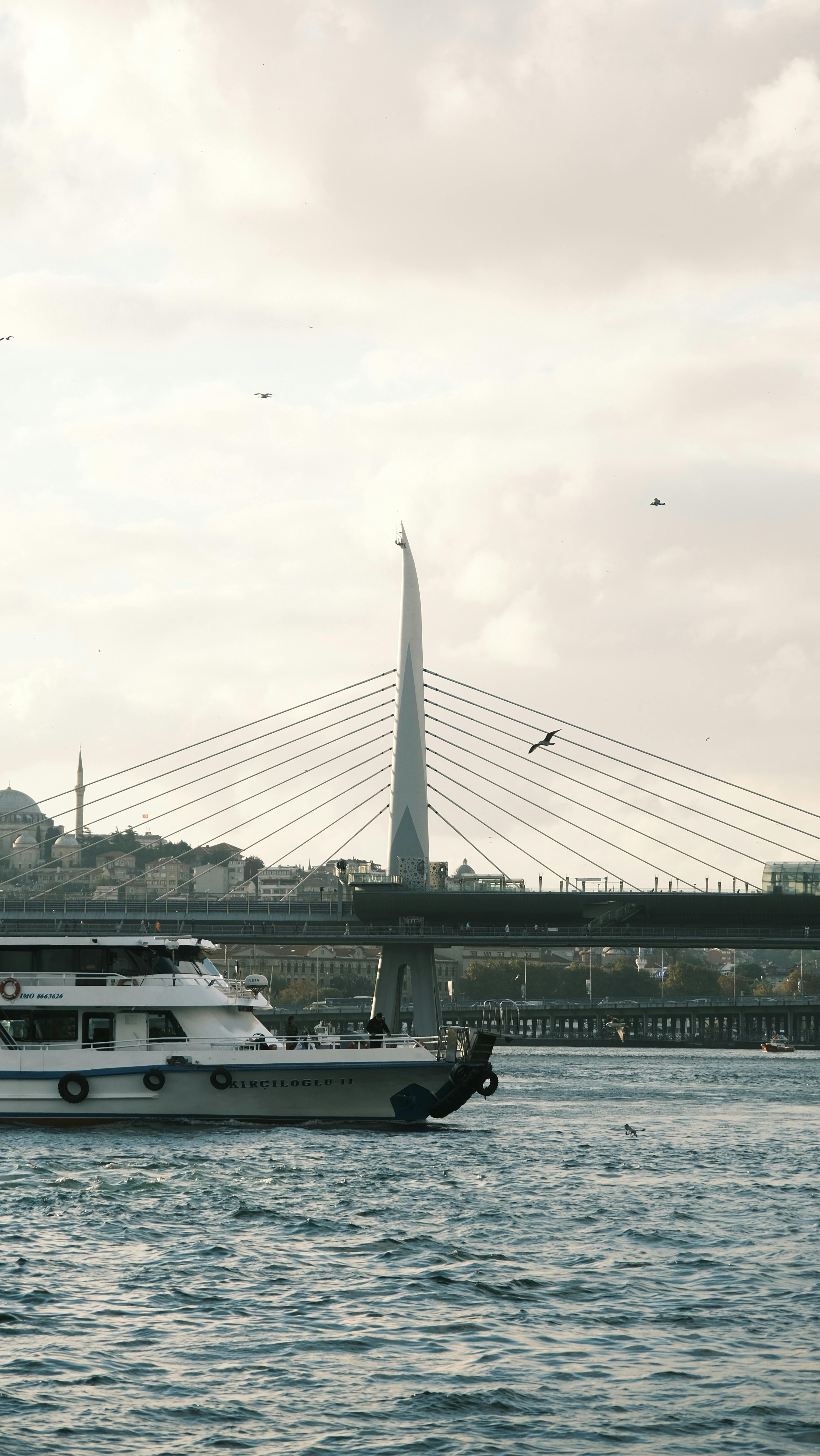 Scenic View of Istanbul's Halic Bridge and Bosphorus · Free Stock Photo