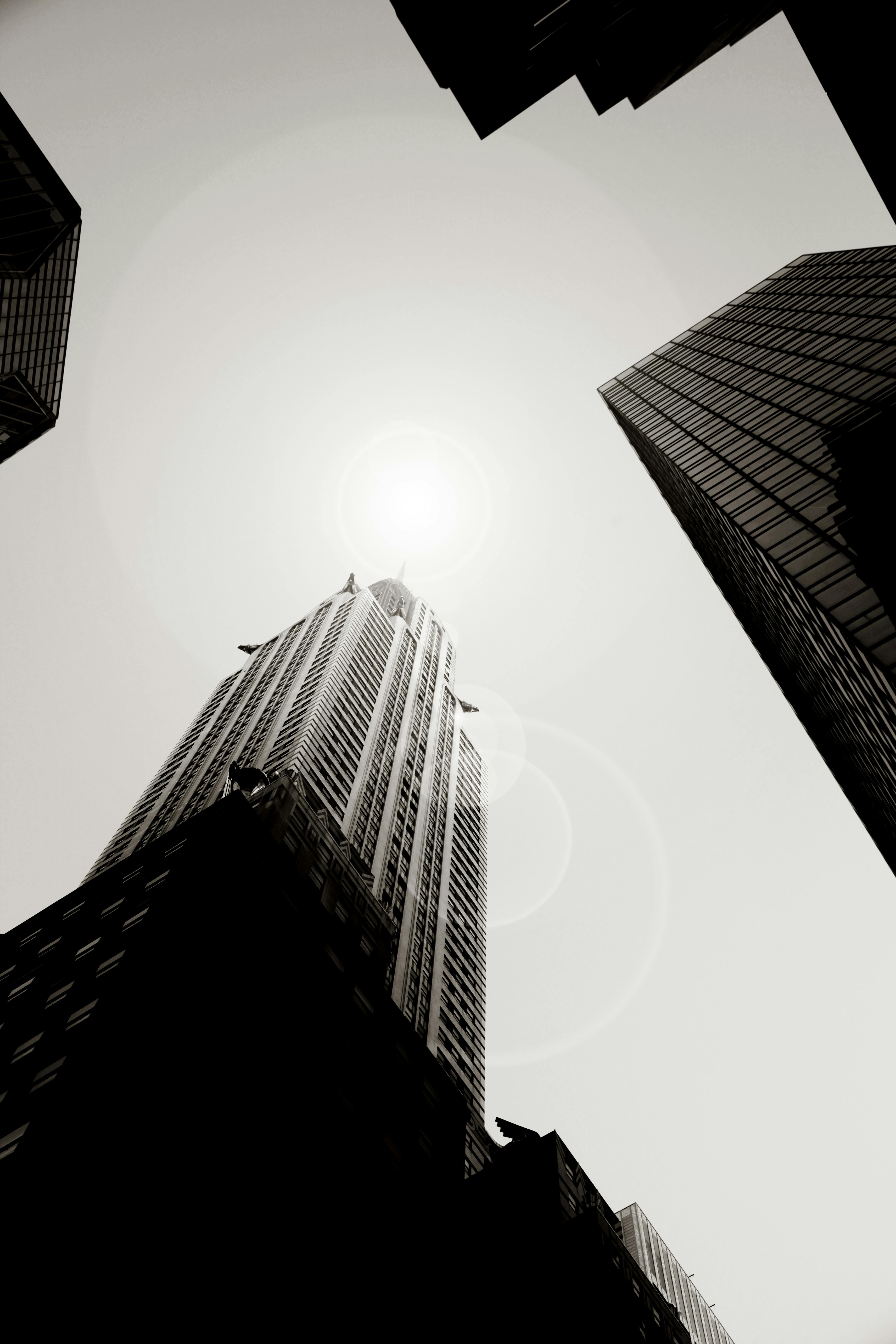 Chrysler Building in Black and White Perspective · Free Stock Photo