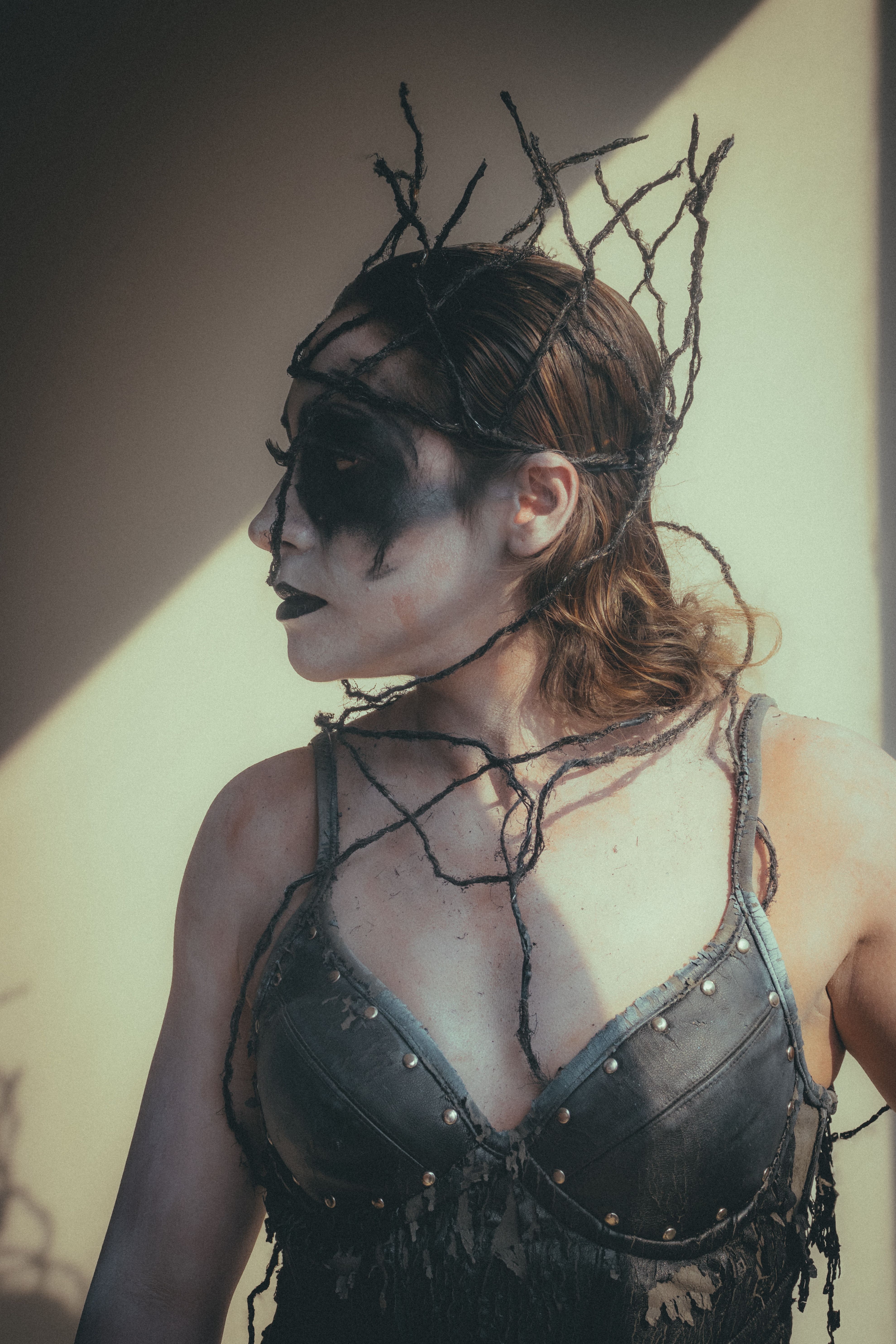 Dramatic Costume Portrait with Dark Makeup · Free Stock Photo