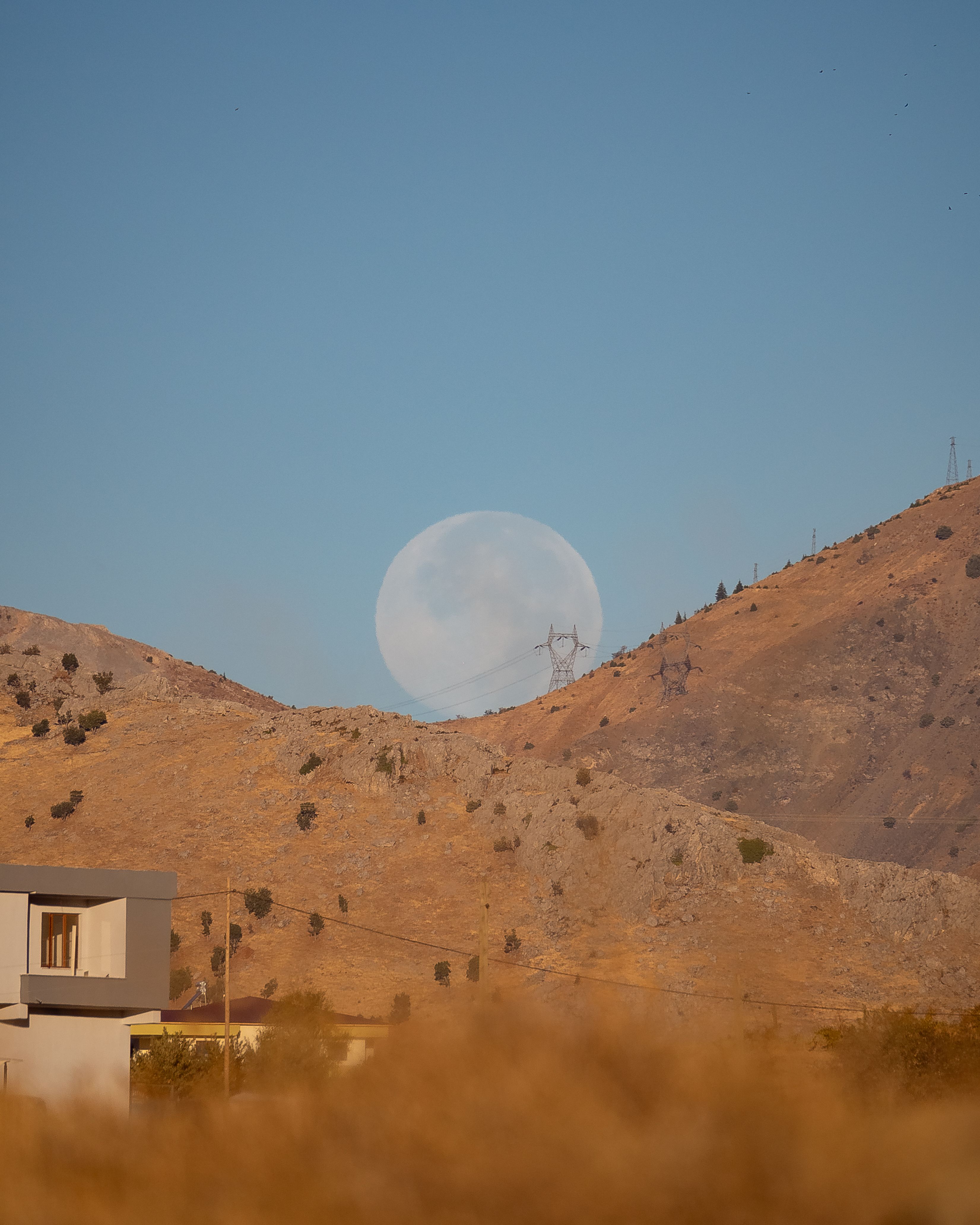 Moonrise Over Serene Mountain Landscape · Free Stock Photo