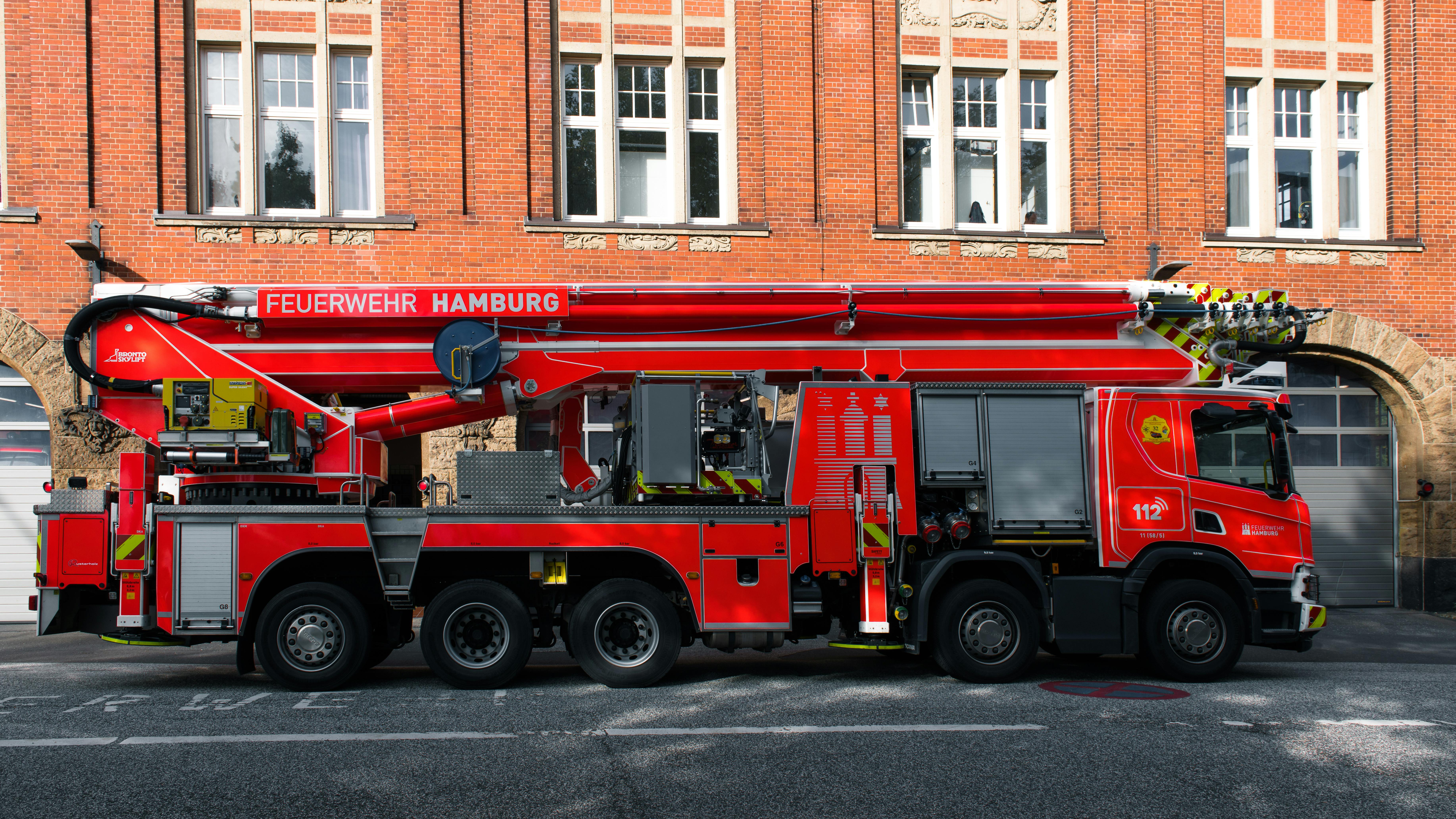 Modern Fire Truck in Hamburg, Germany, Outdoors · Free Stock Photo