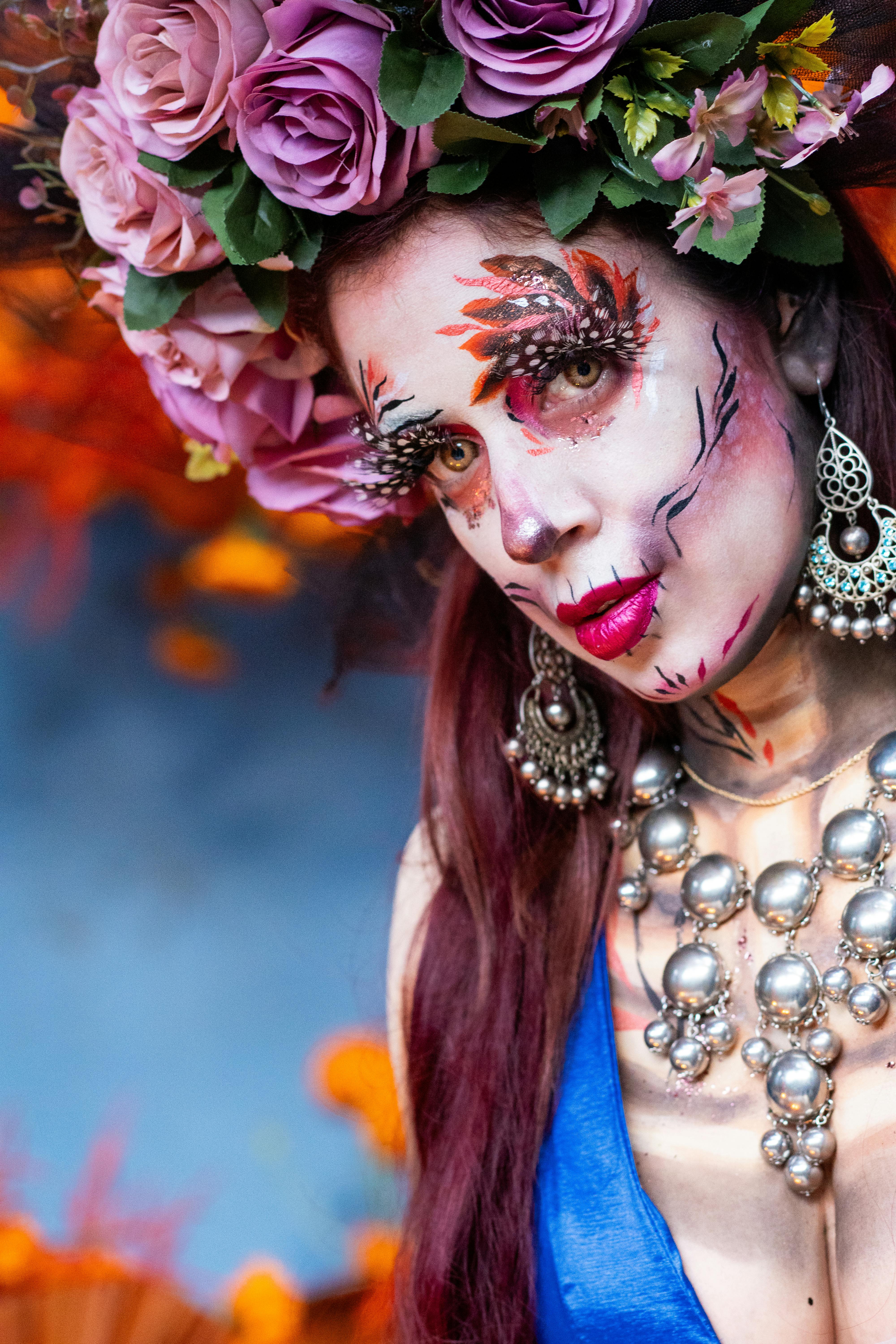 Colorful Catrina Portrait for Day of the Dead · Free Stock Photo