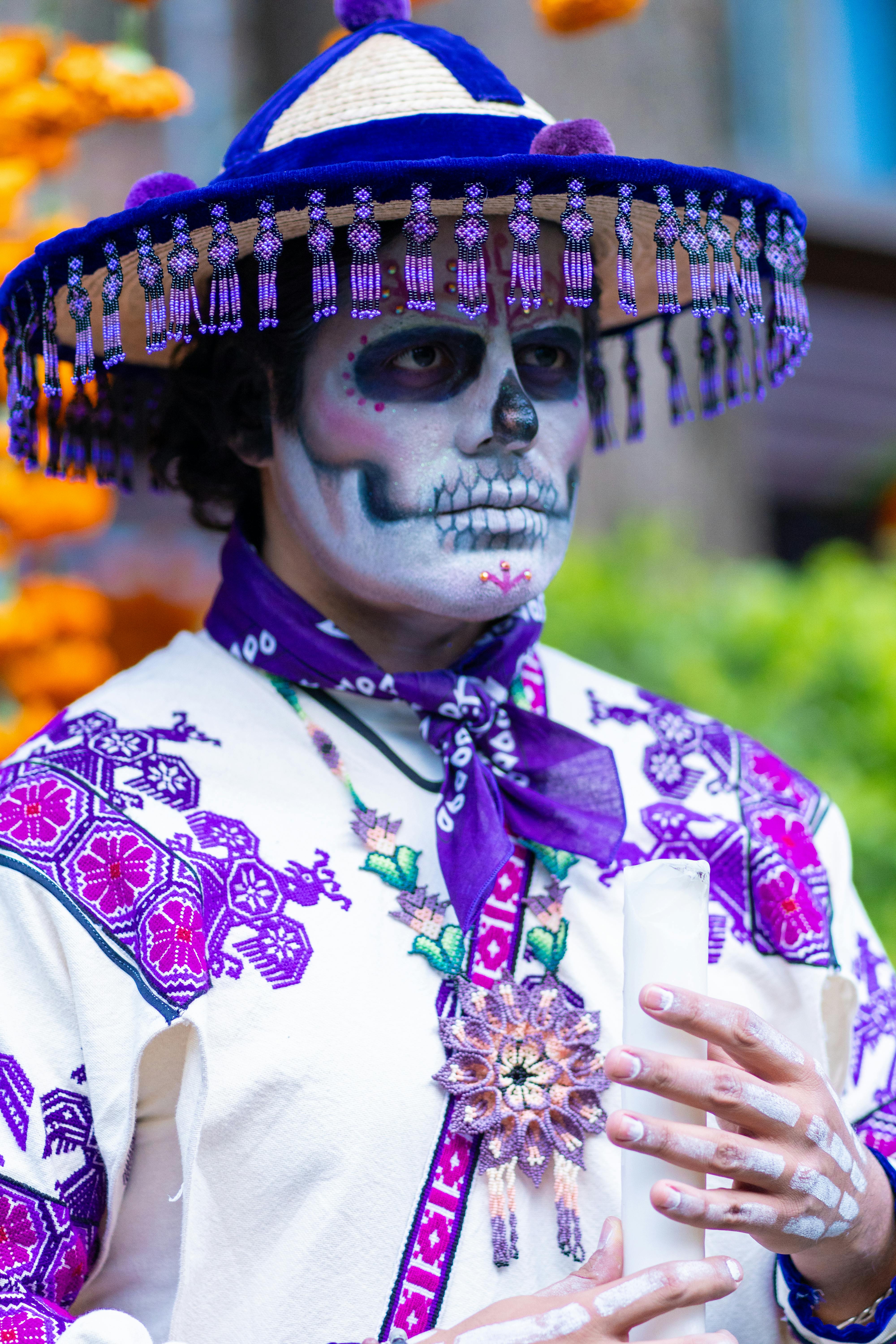 Mexican Catrina Costume at Day of the Dead Festival · Free Stock Photo