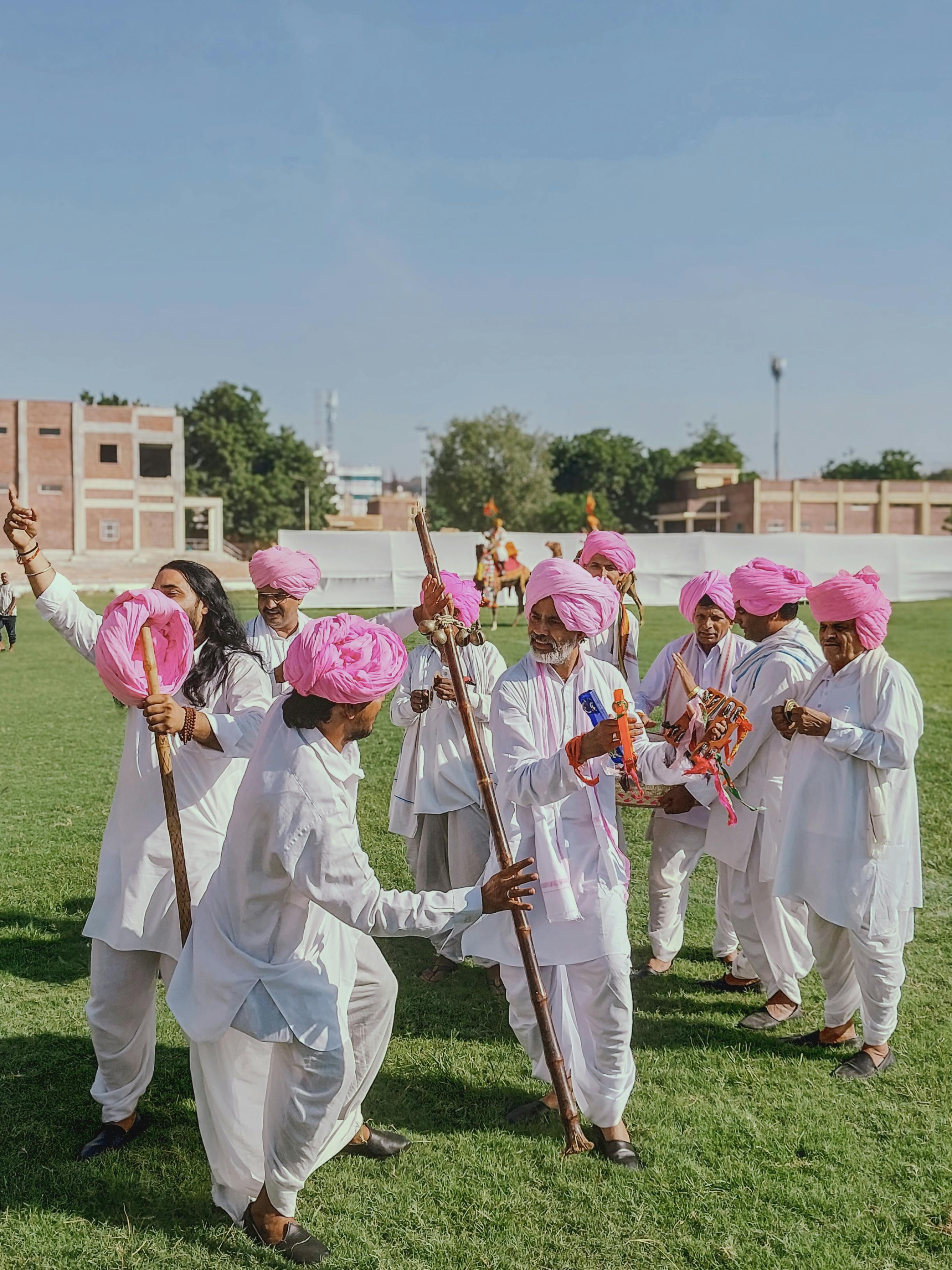 Traditional Indian Cultural Dance Performance Outdoors · Free Stock Photo