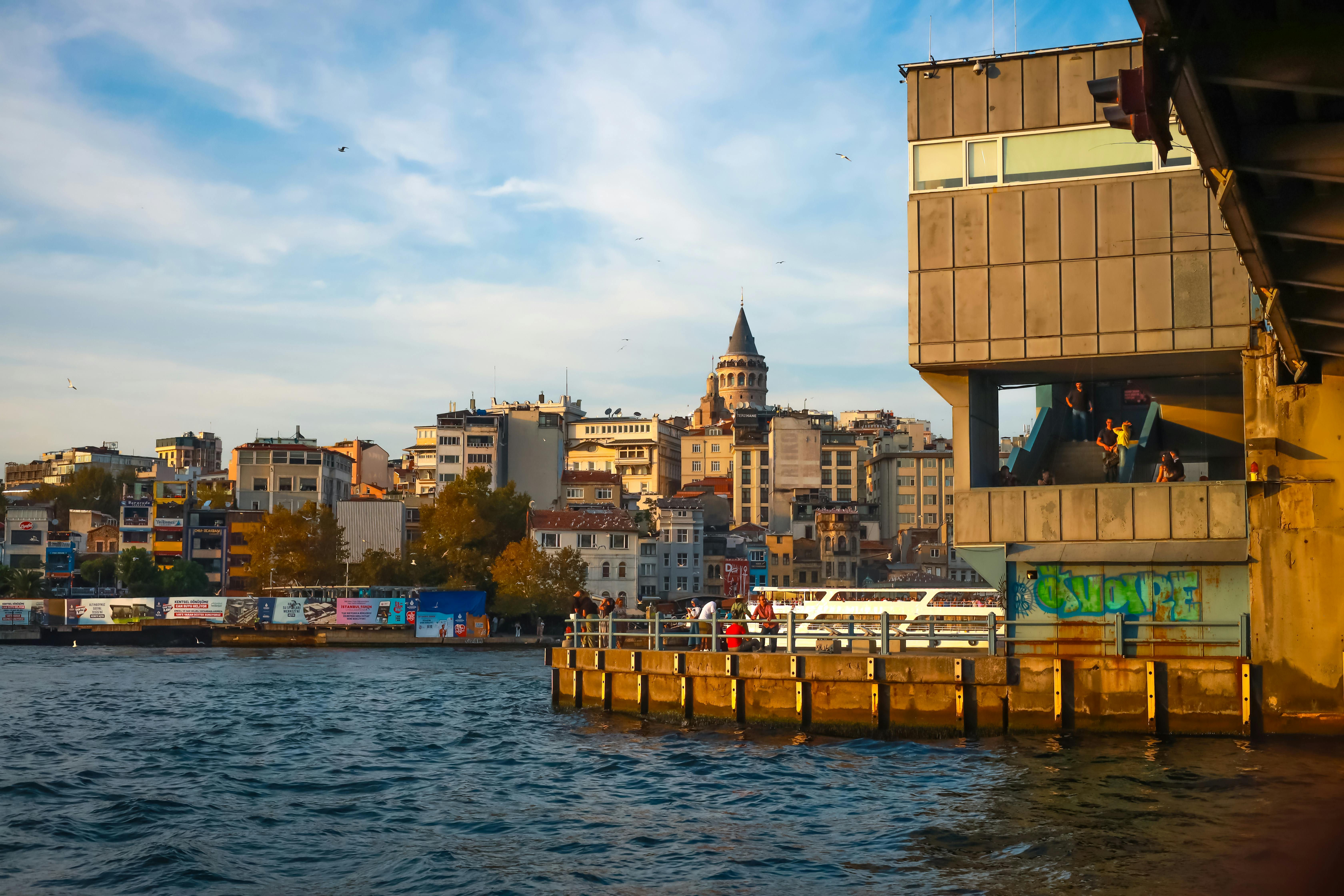 Scenic View of Galata Tower and Istanbul Waterfront · Free Stock Photo