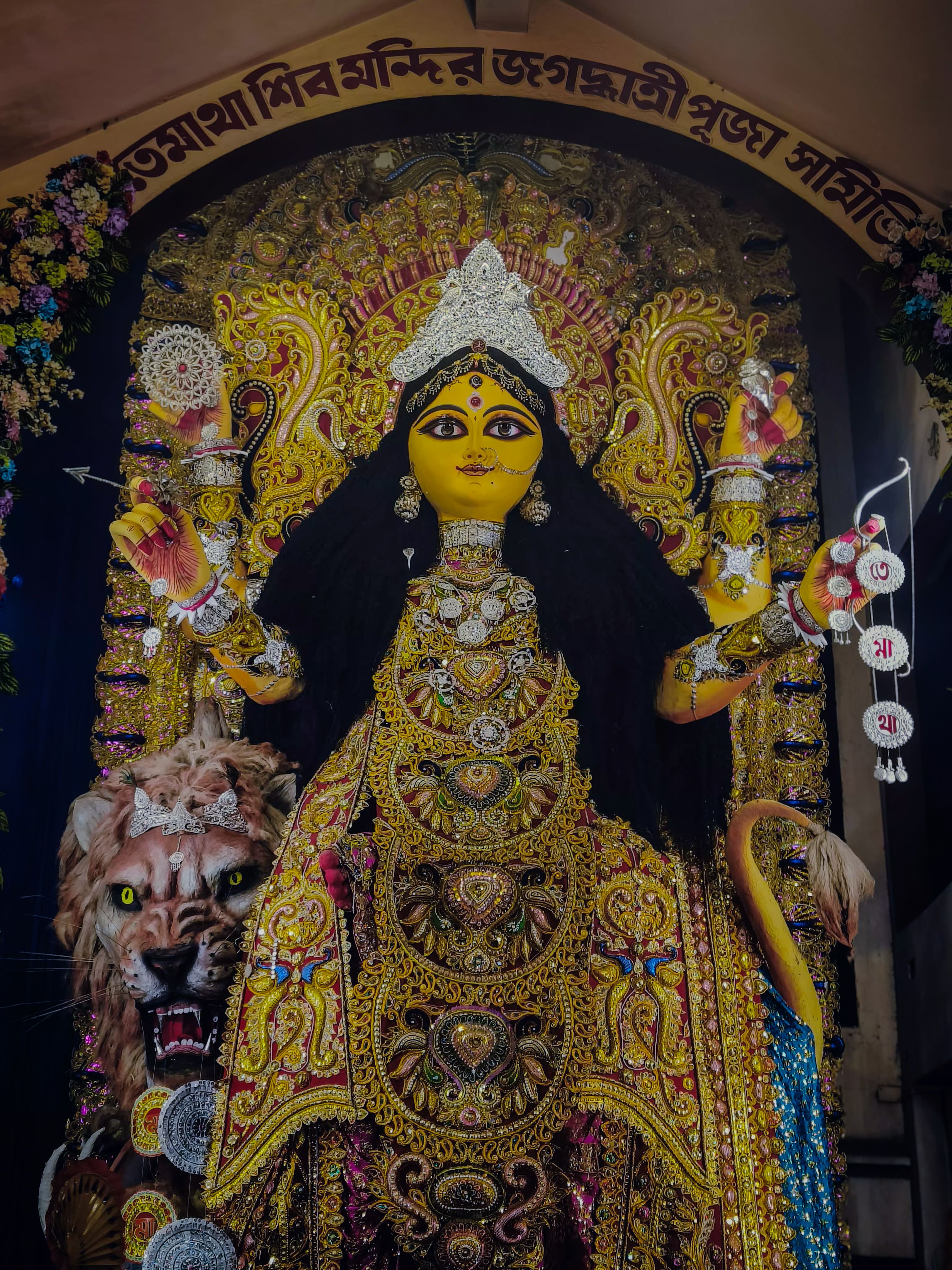 Elaborate Idol of Hindu Goddess Durga · Free Stock Photo