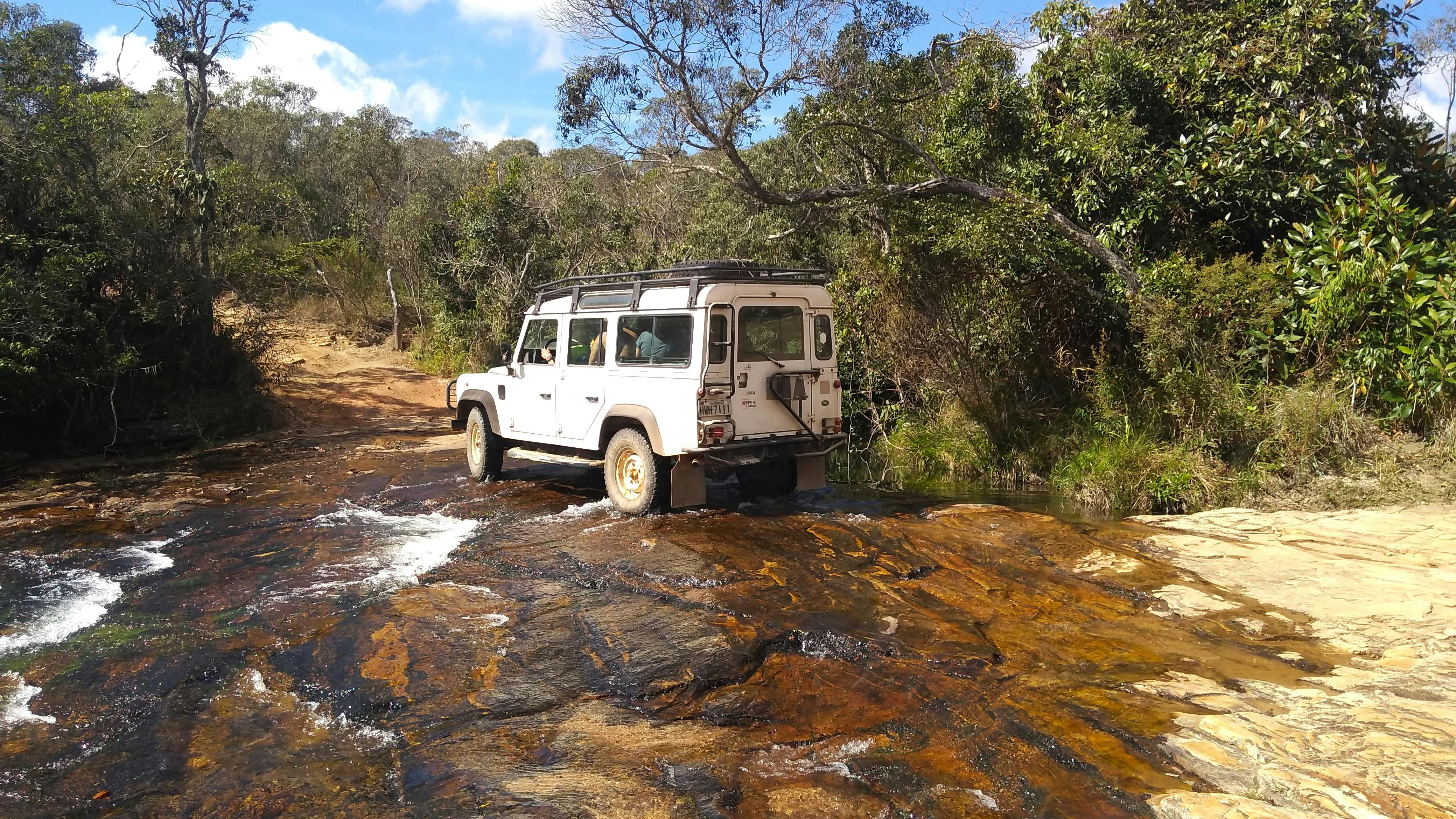Off-Road Adventure with Land Rover in Forest · Free Stock Photo