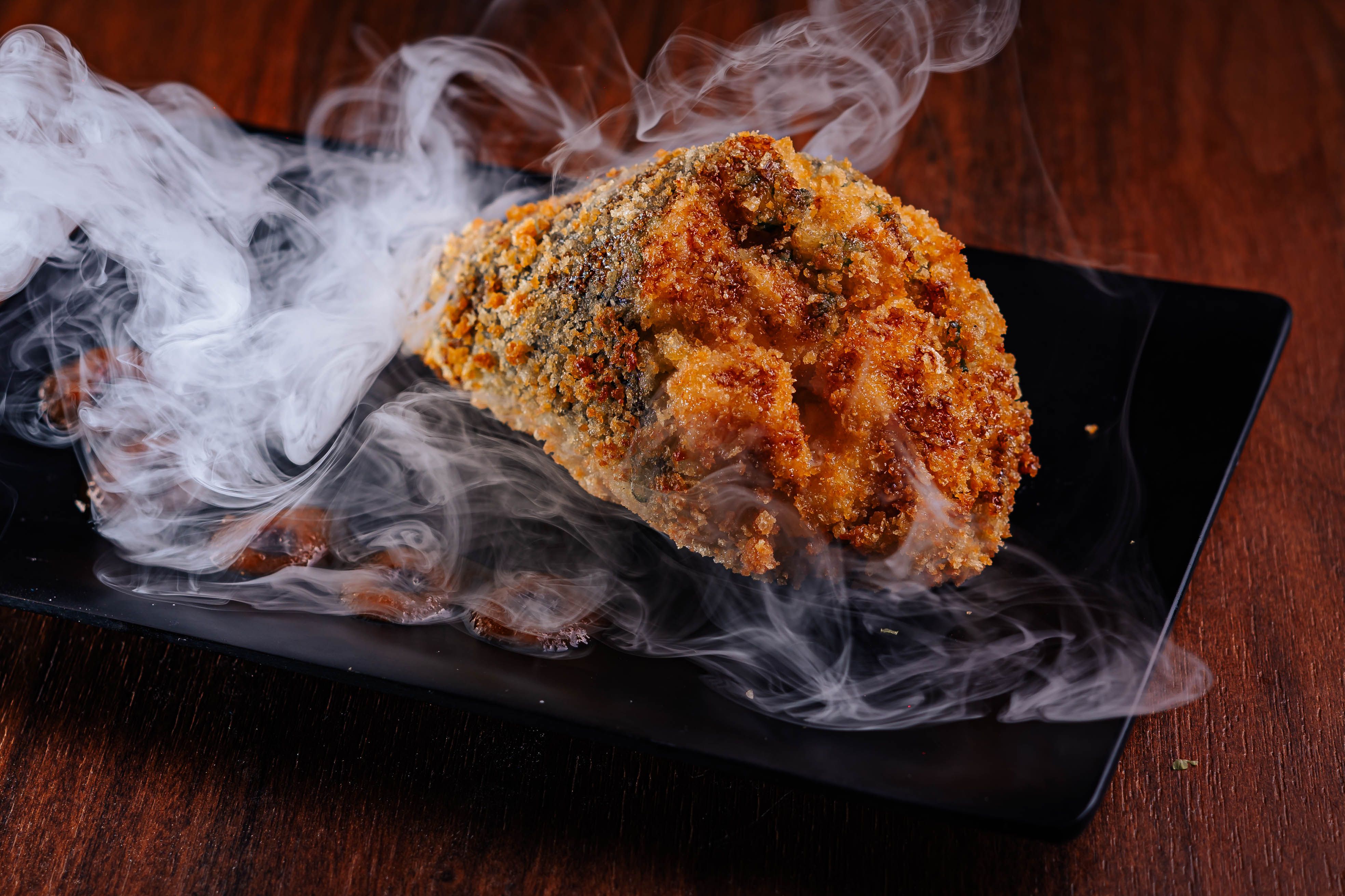 Crispy Fried Appetizer with Smoke Effect · Free Stock Photo