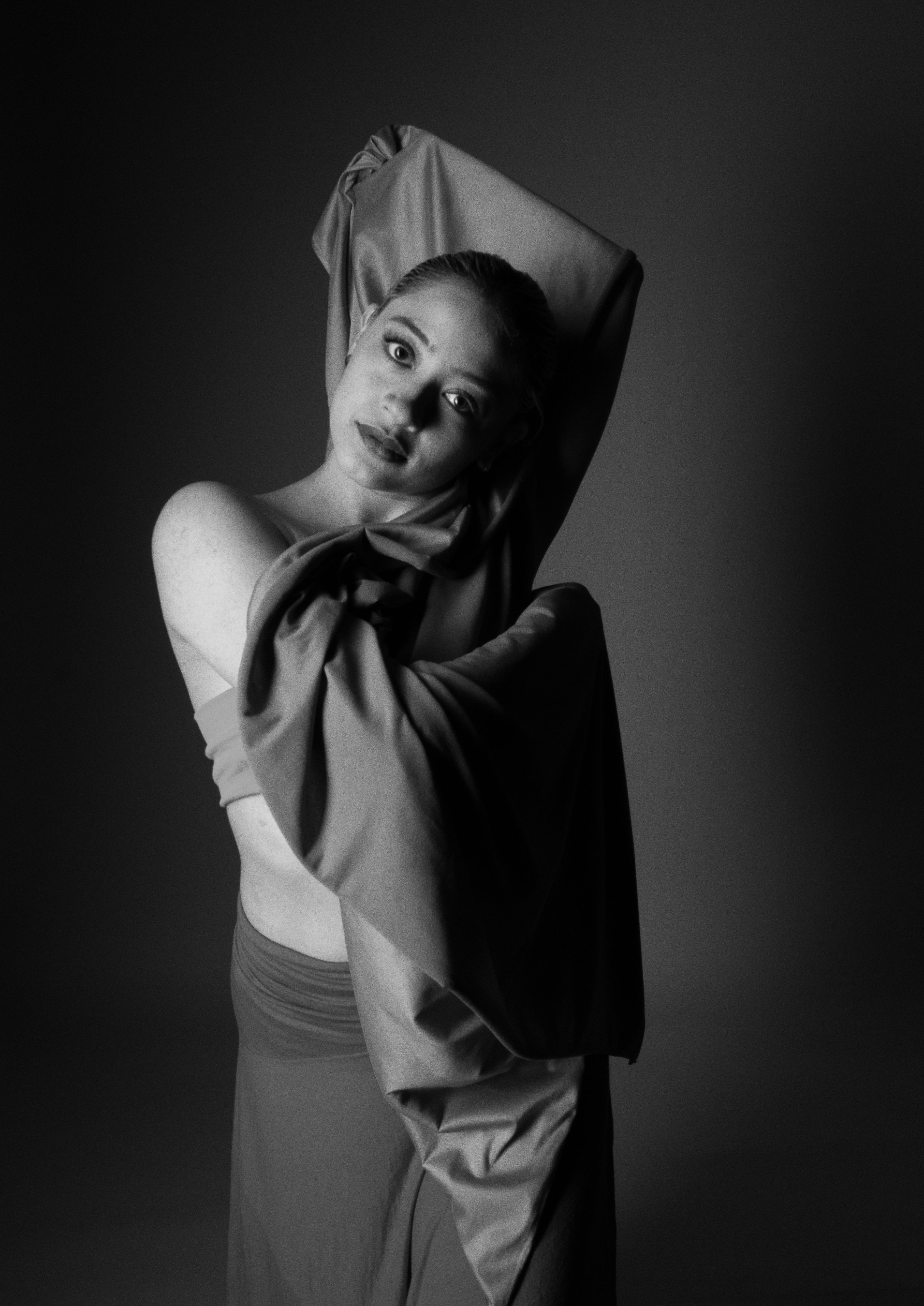 Elegant Black and White Portrait of Female Dancer · Free Stock Photo