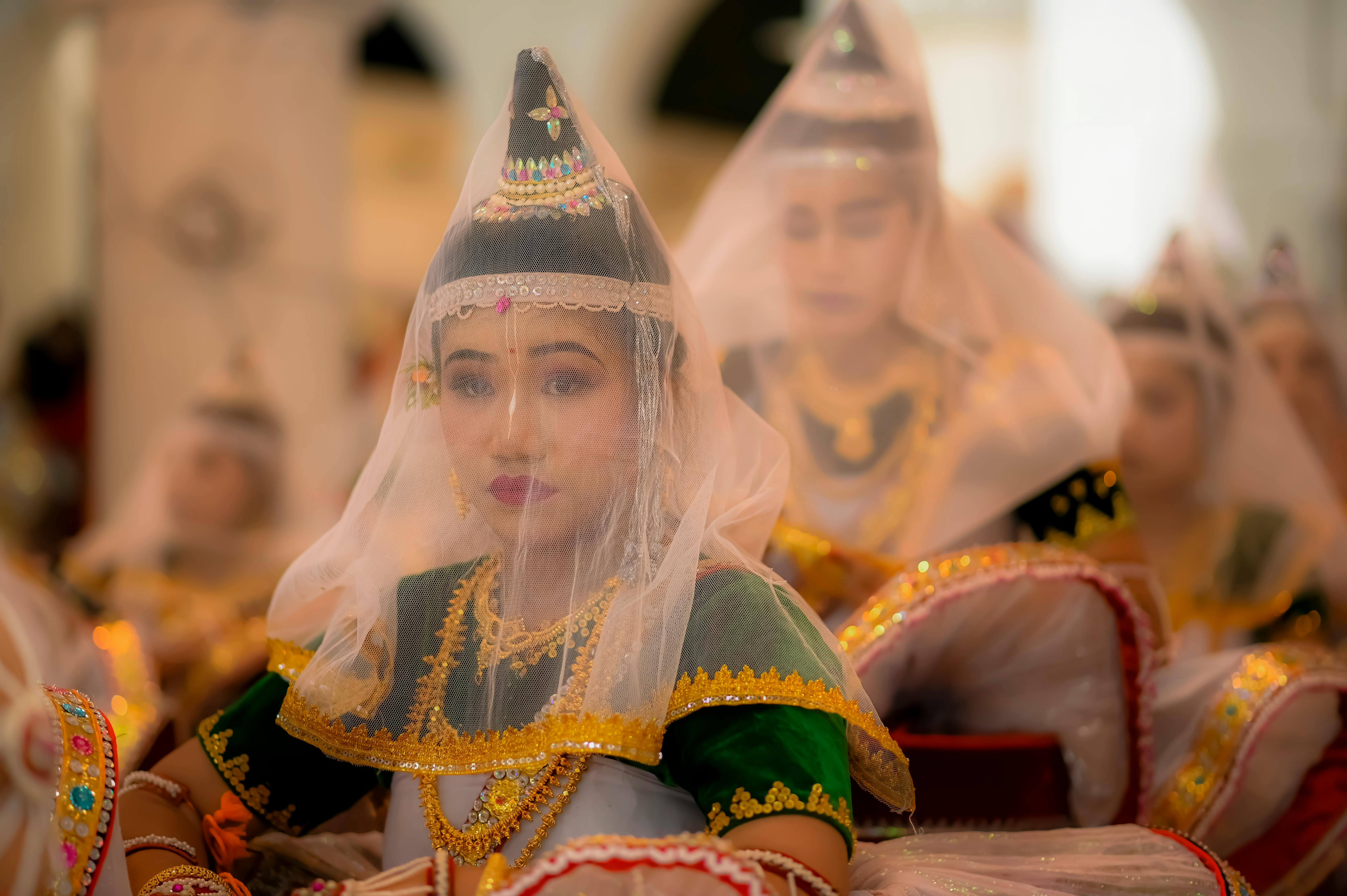 Traditional Manipuri Dance Performers at Cultural Event · Free Stock Photo