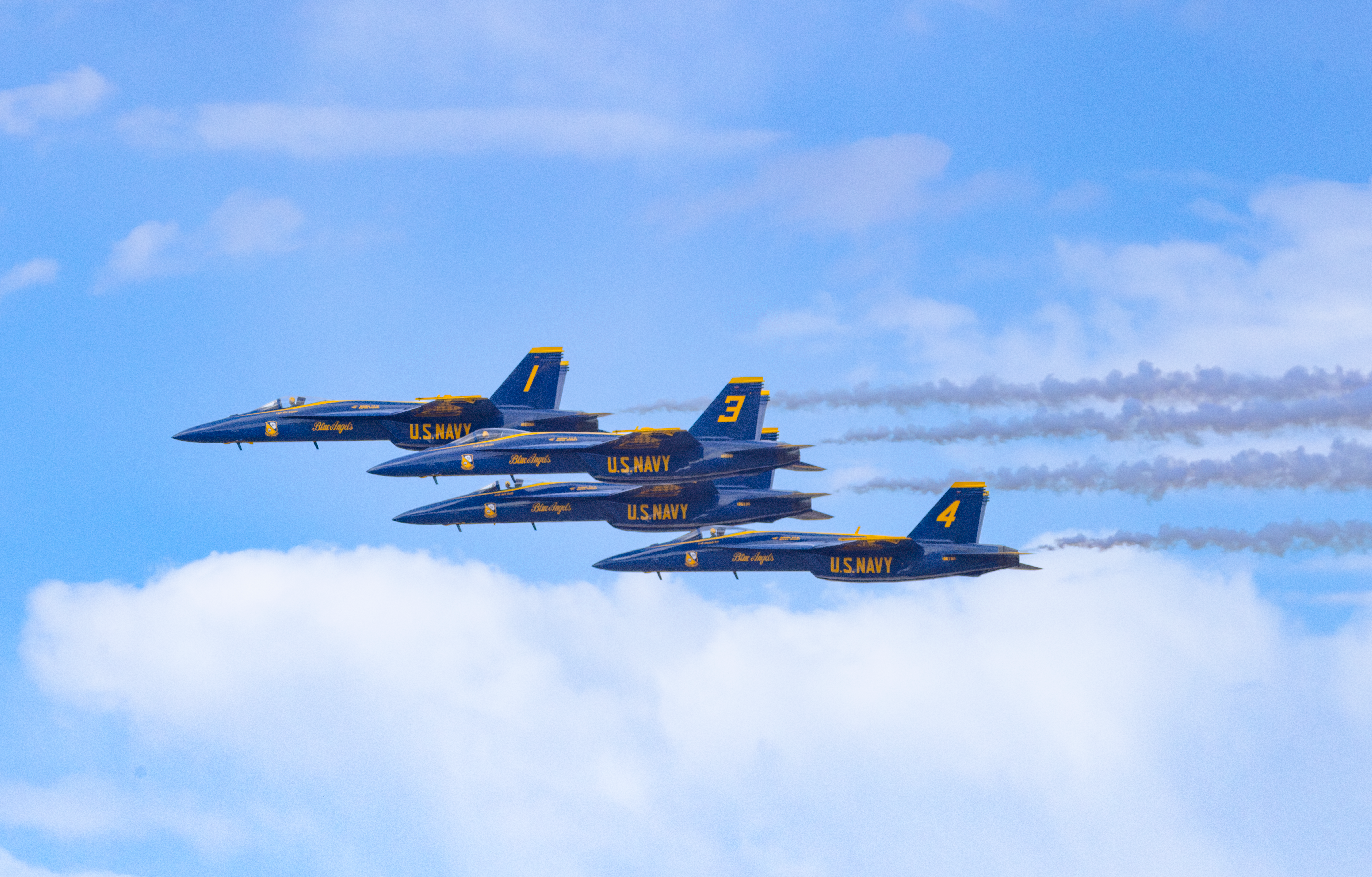 Formación De Aviones De Los Blue Angels De La Marina De Ee. Uu. En El ...