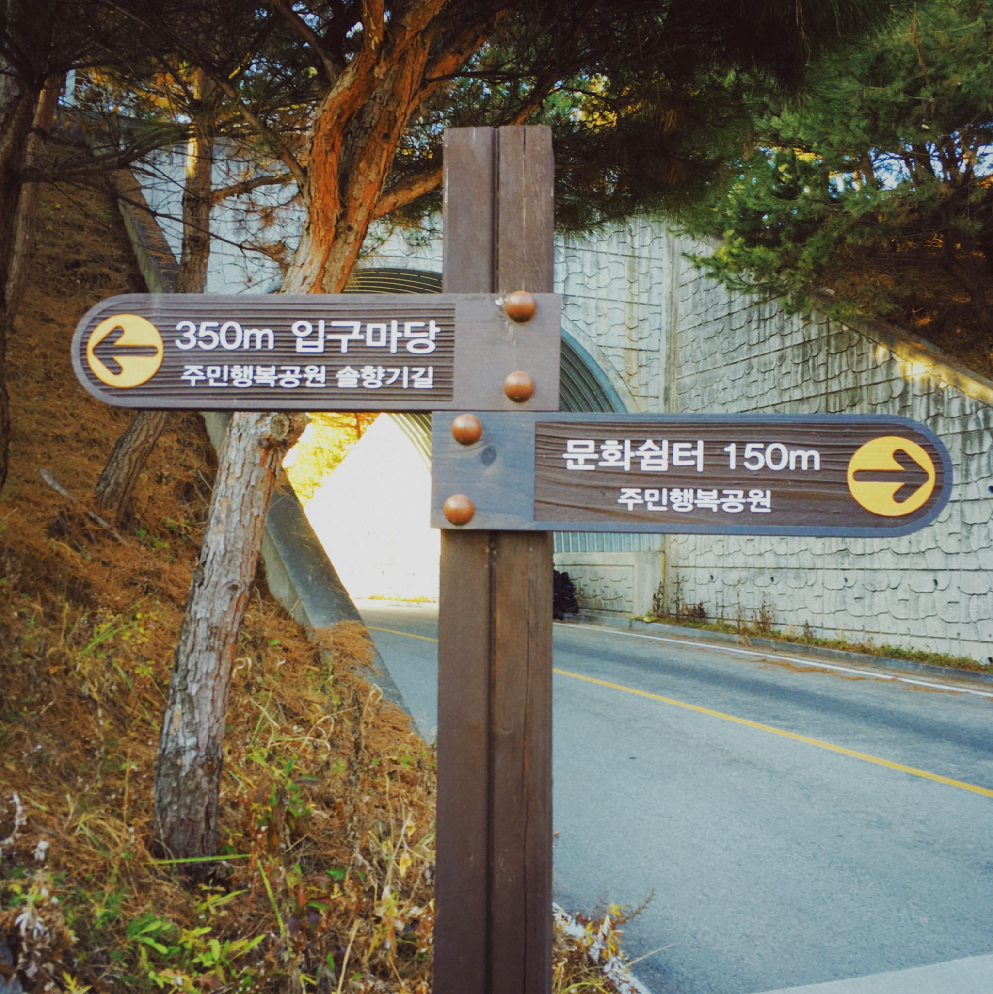 Directional Sign in Goesan-gun Park, South Korea · Free Stock Photo