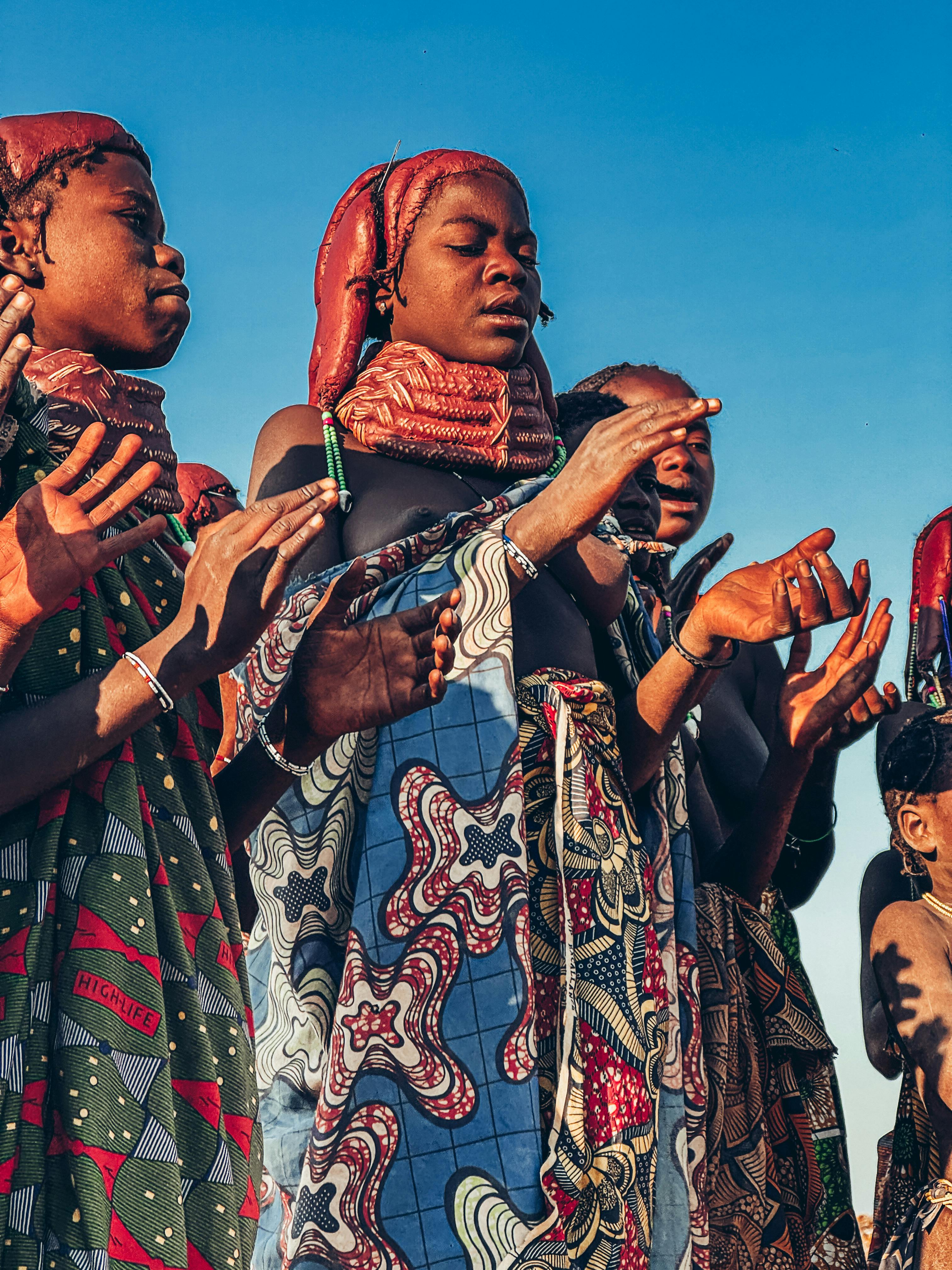 Cultural Gathering of Young Angolan Women in Traditional Attire · Free ...