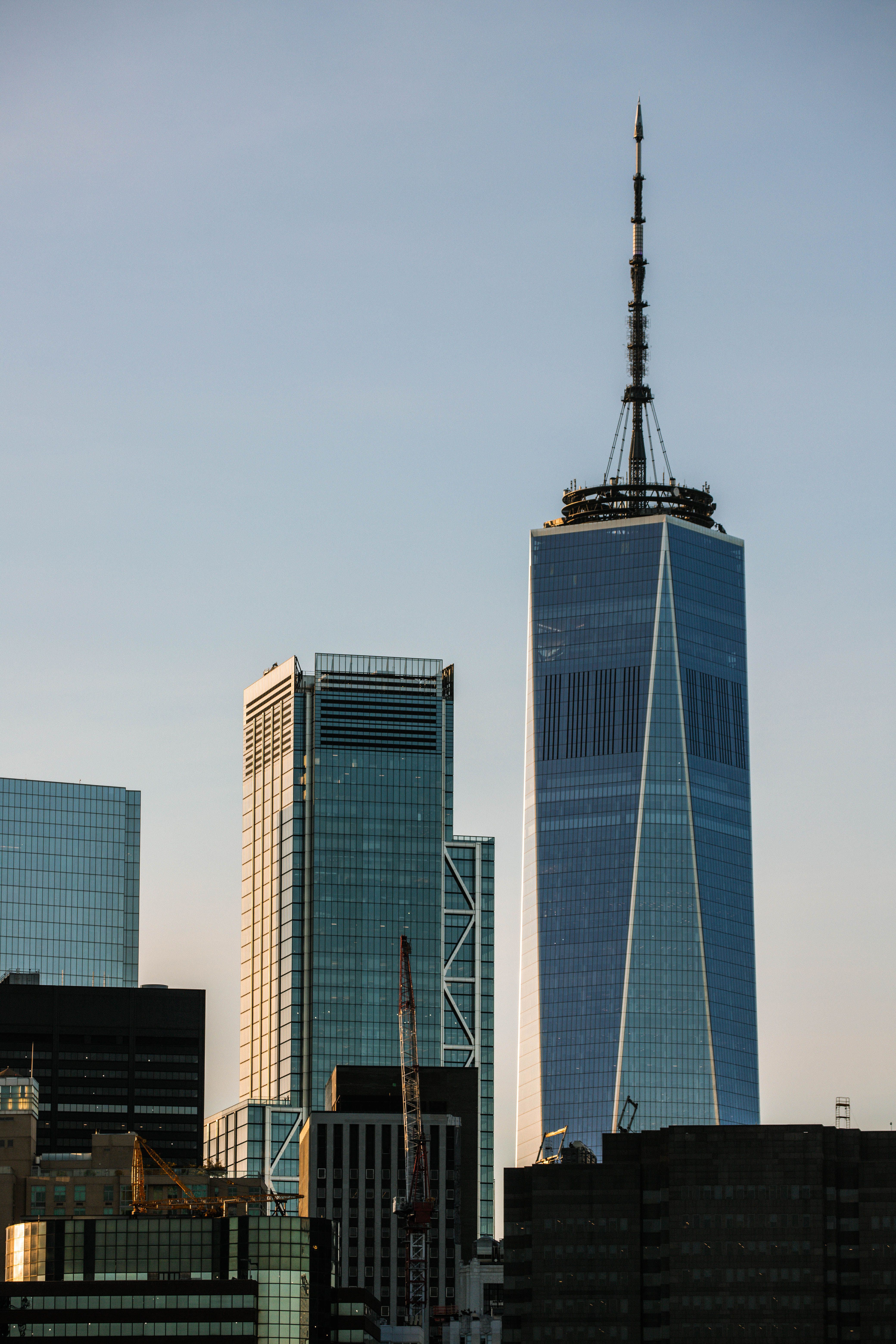 El Horizonte Del One World Trade Center Al Atardecer · Foto de stock ...