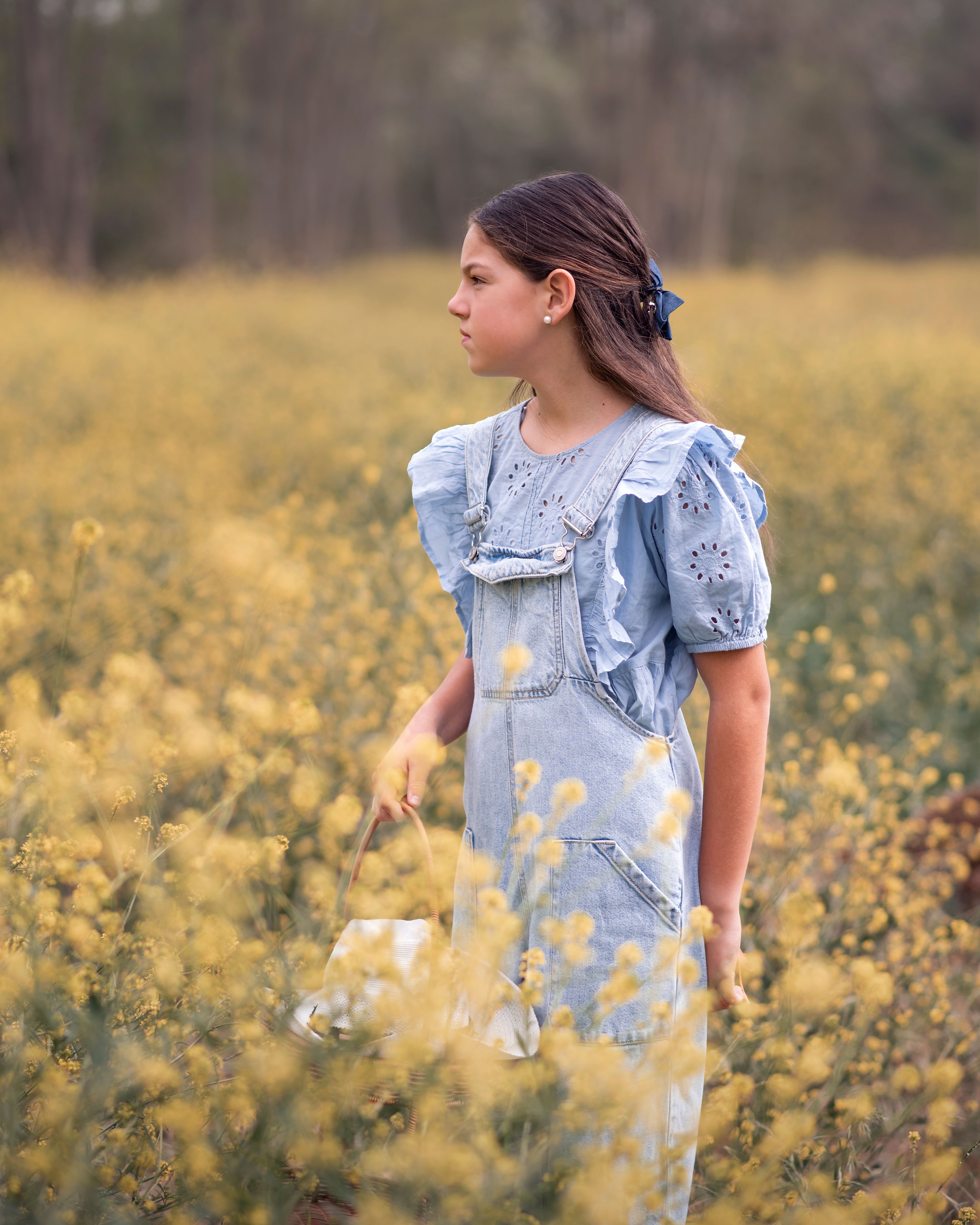 Young Girl in Spring Flower Field · Free Stock Photo