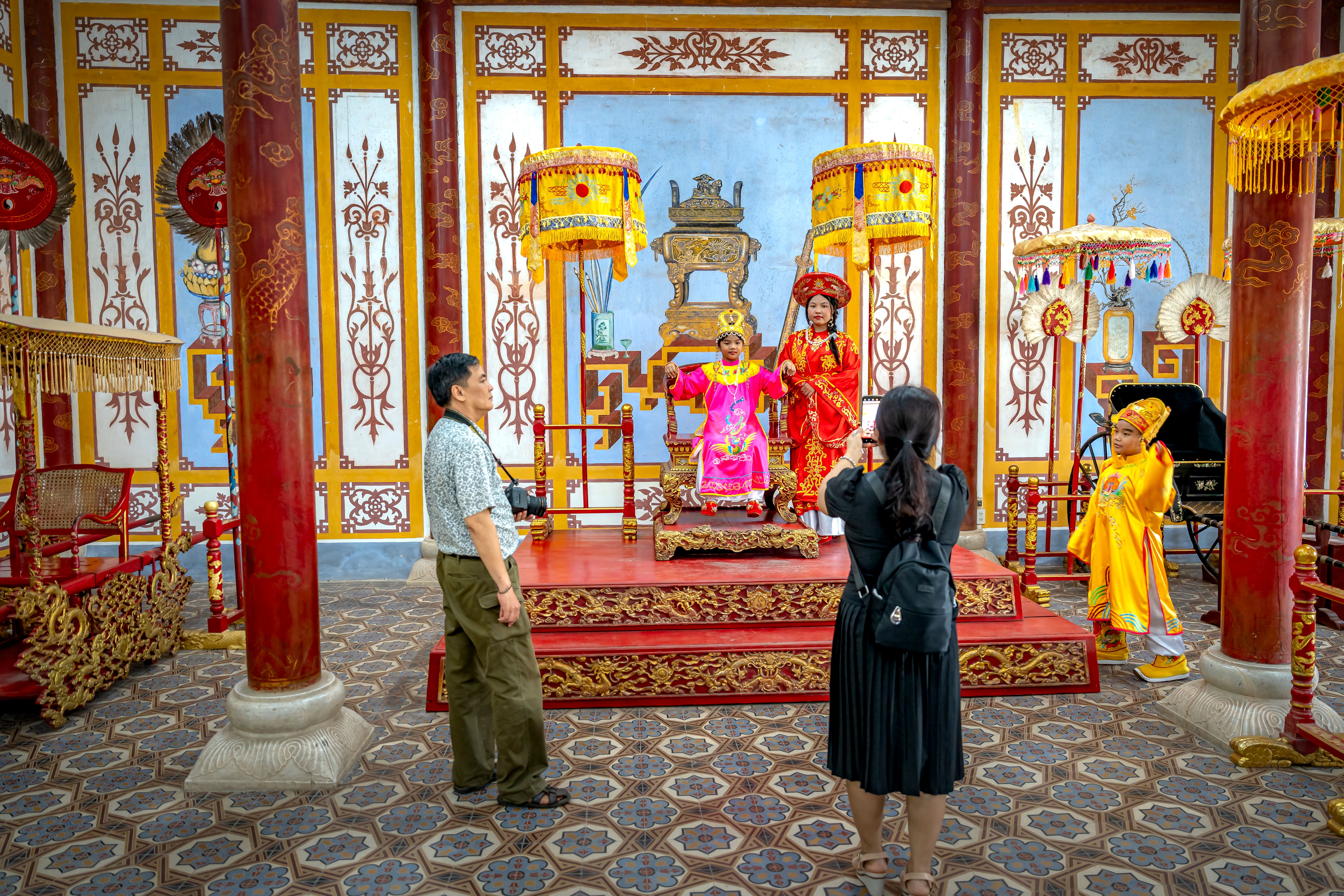 Cultural Display in Intricate Traditional Setting · Free Stock Photo
