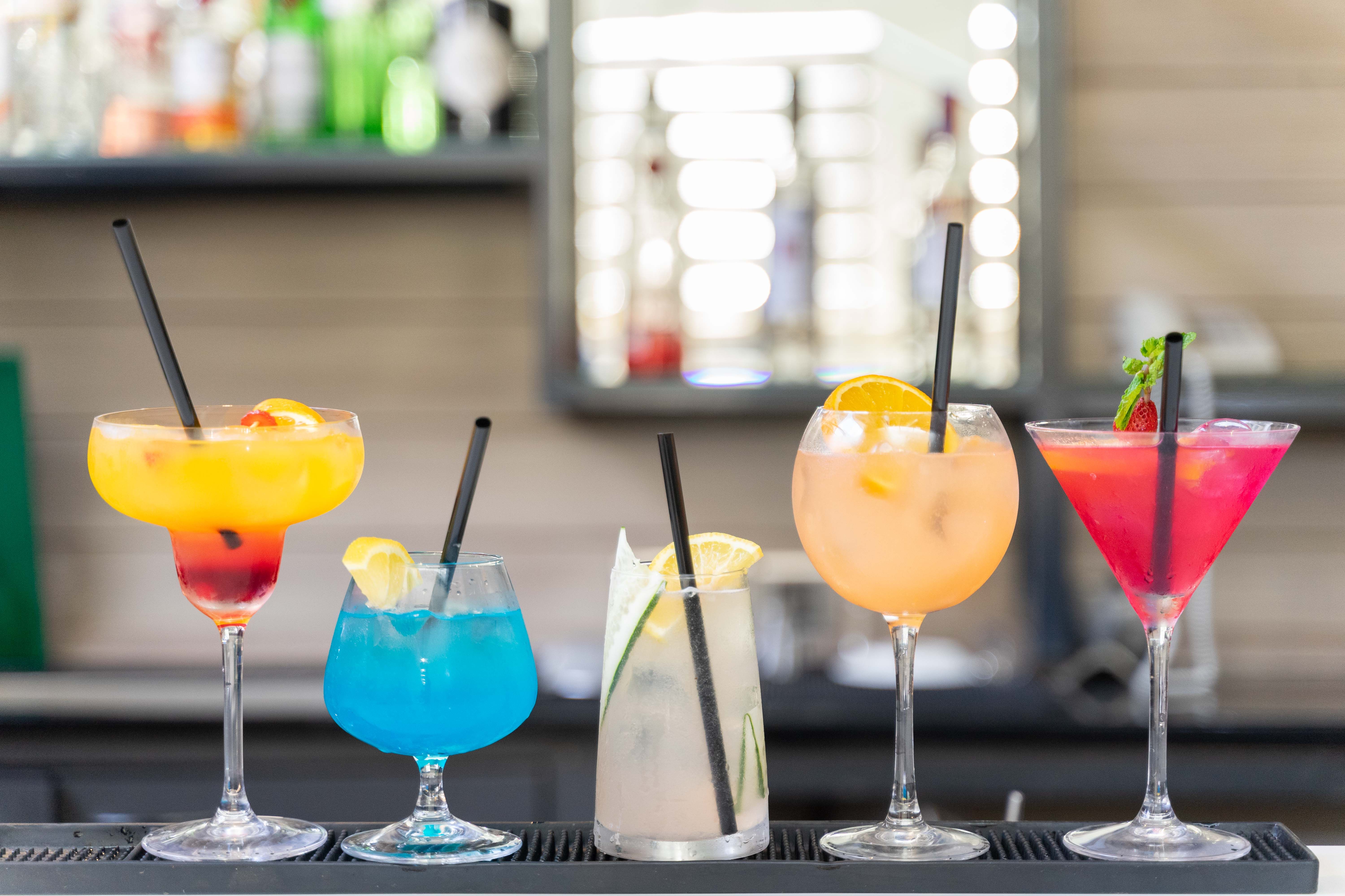 Colorful Cocktails Display in Nairobi Bar · Free Stock Photo