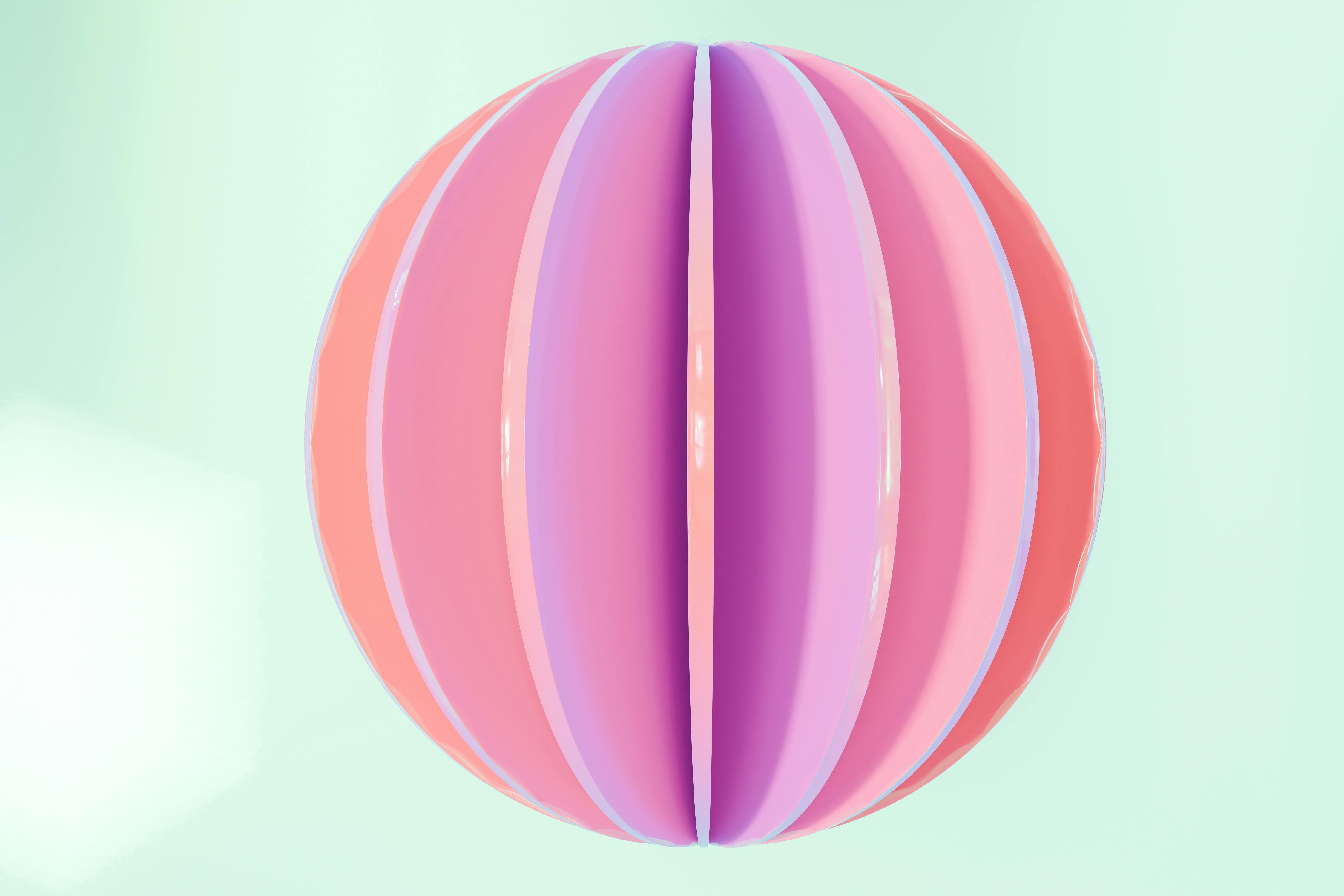 Colorful Abstract 3D Sphere Render on Soft Background · Free Stock Photo