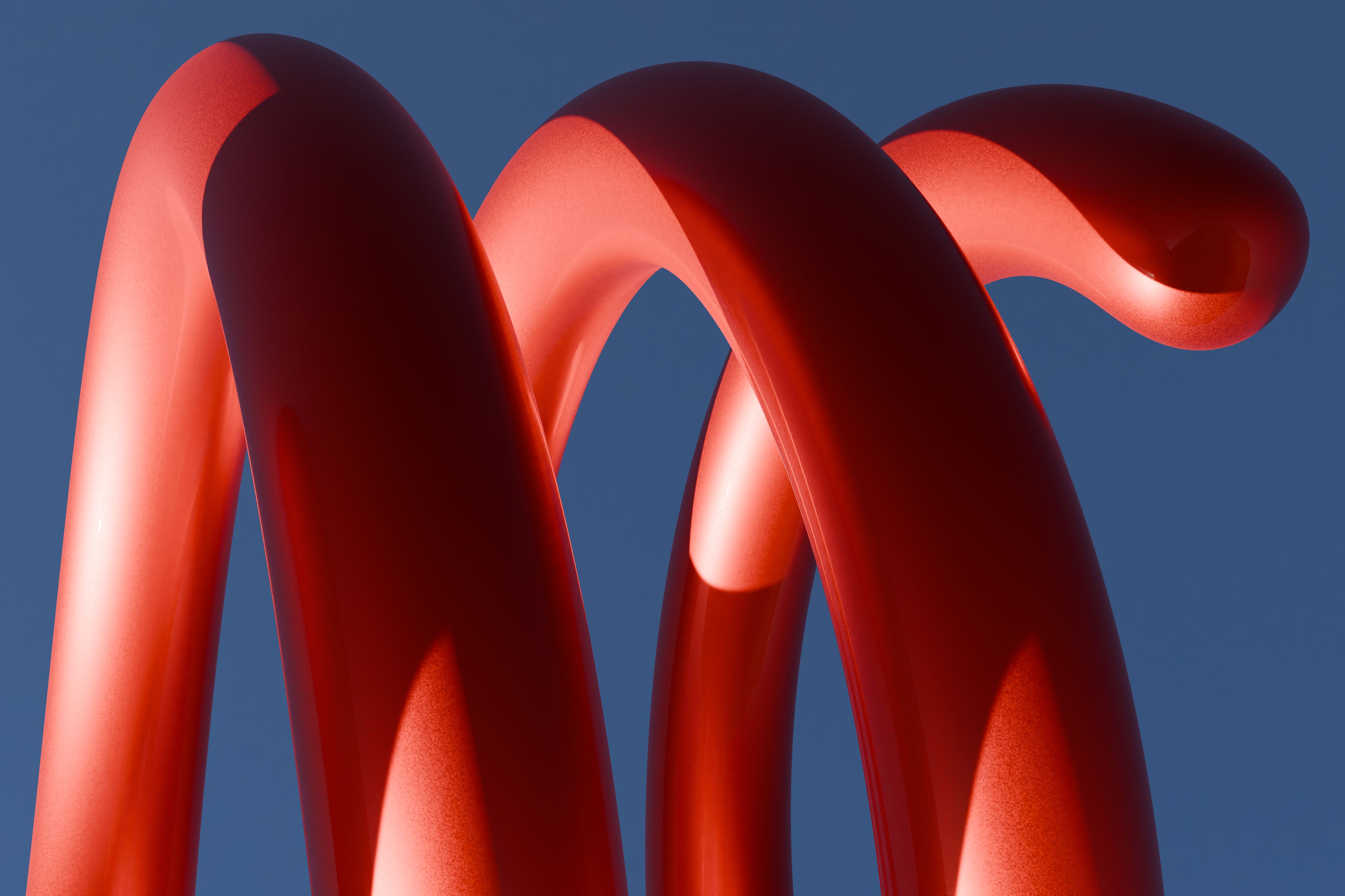 Vibrant Abstract Red Sculptural Forms · Free Stock Photo