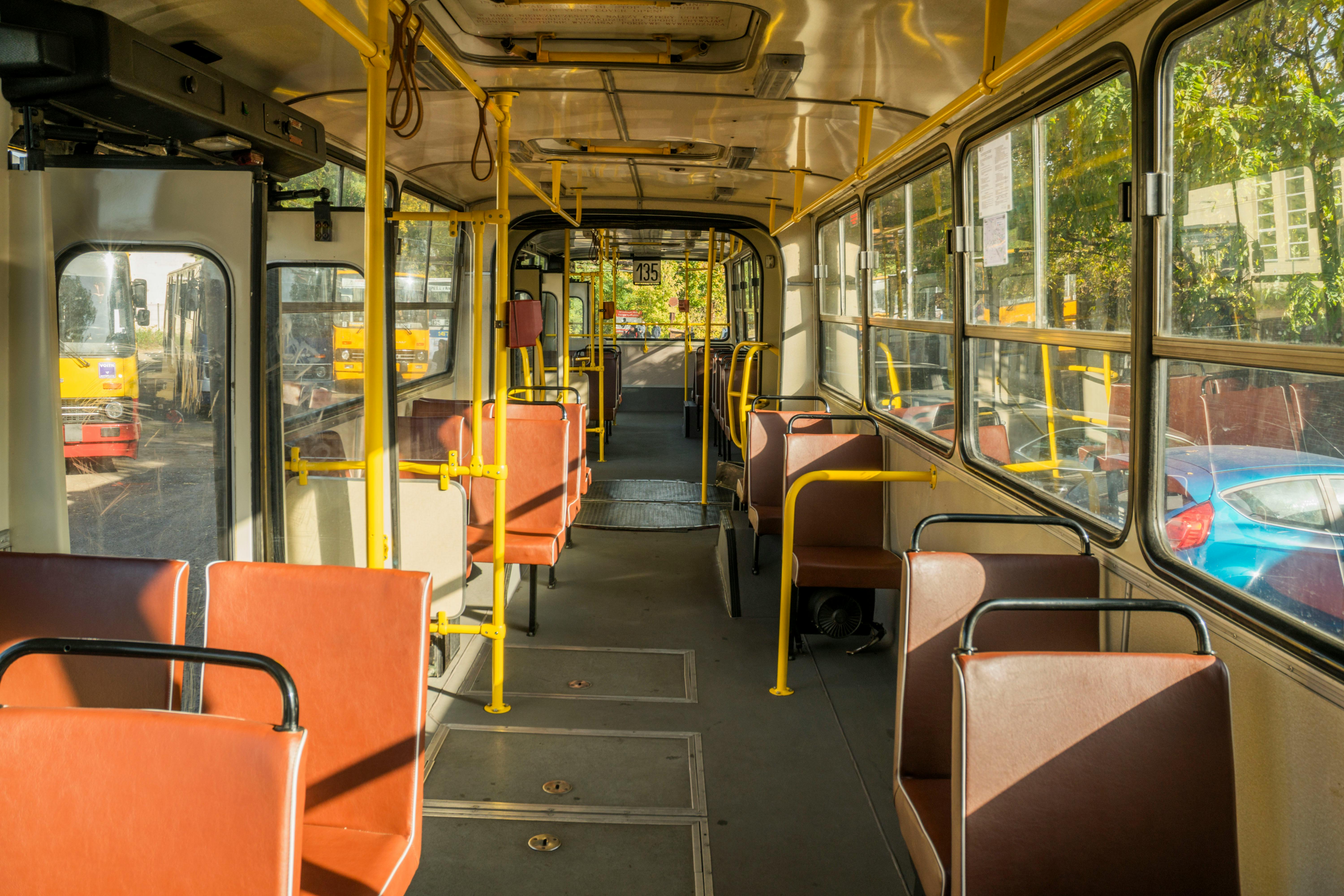 Interior of Vintage Bus in Wrocław · Free Stock Photo
