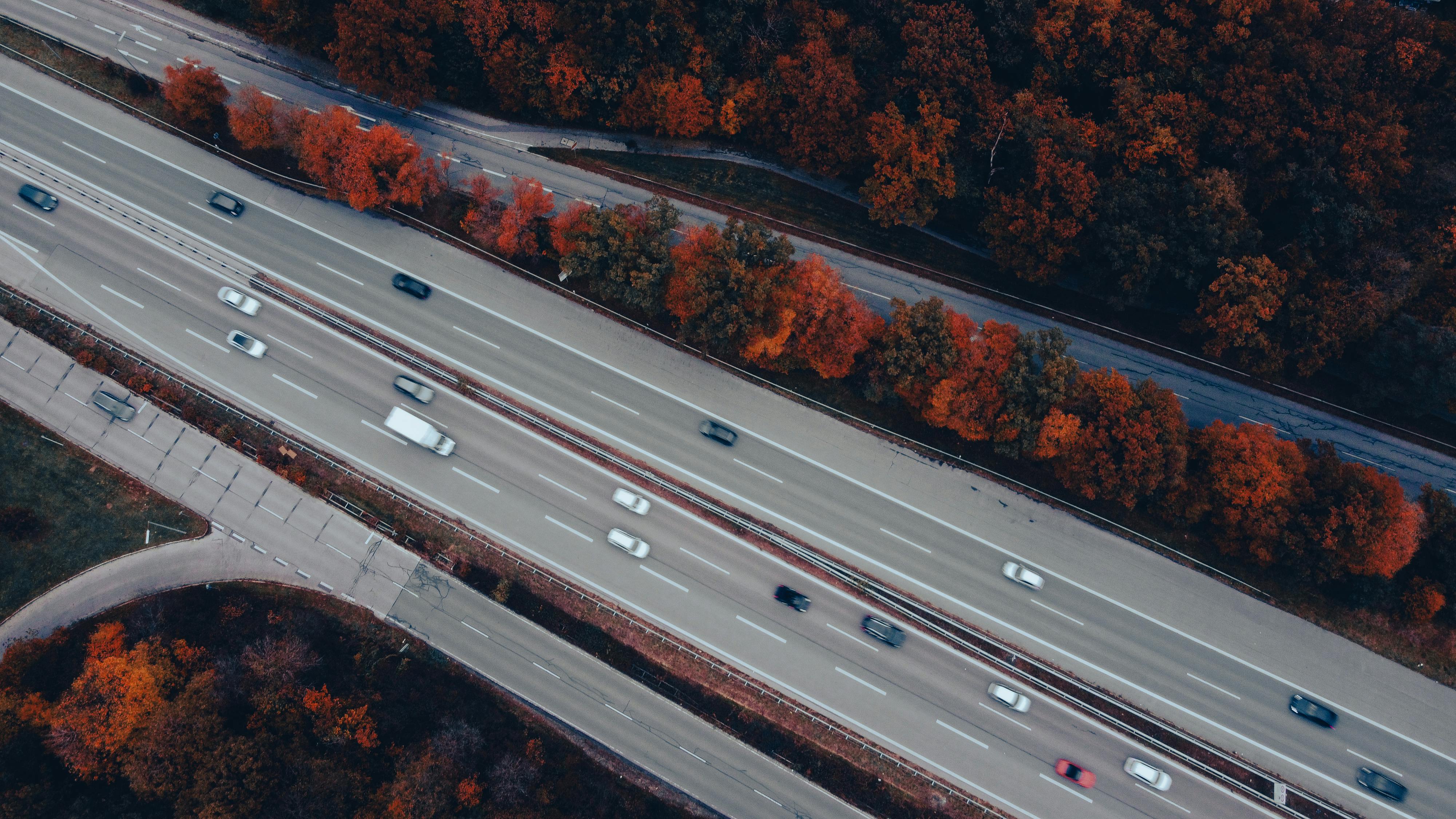 Aerial View of Munich Highway in Autumn · Free Stock Photo