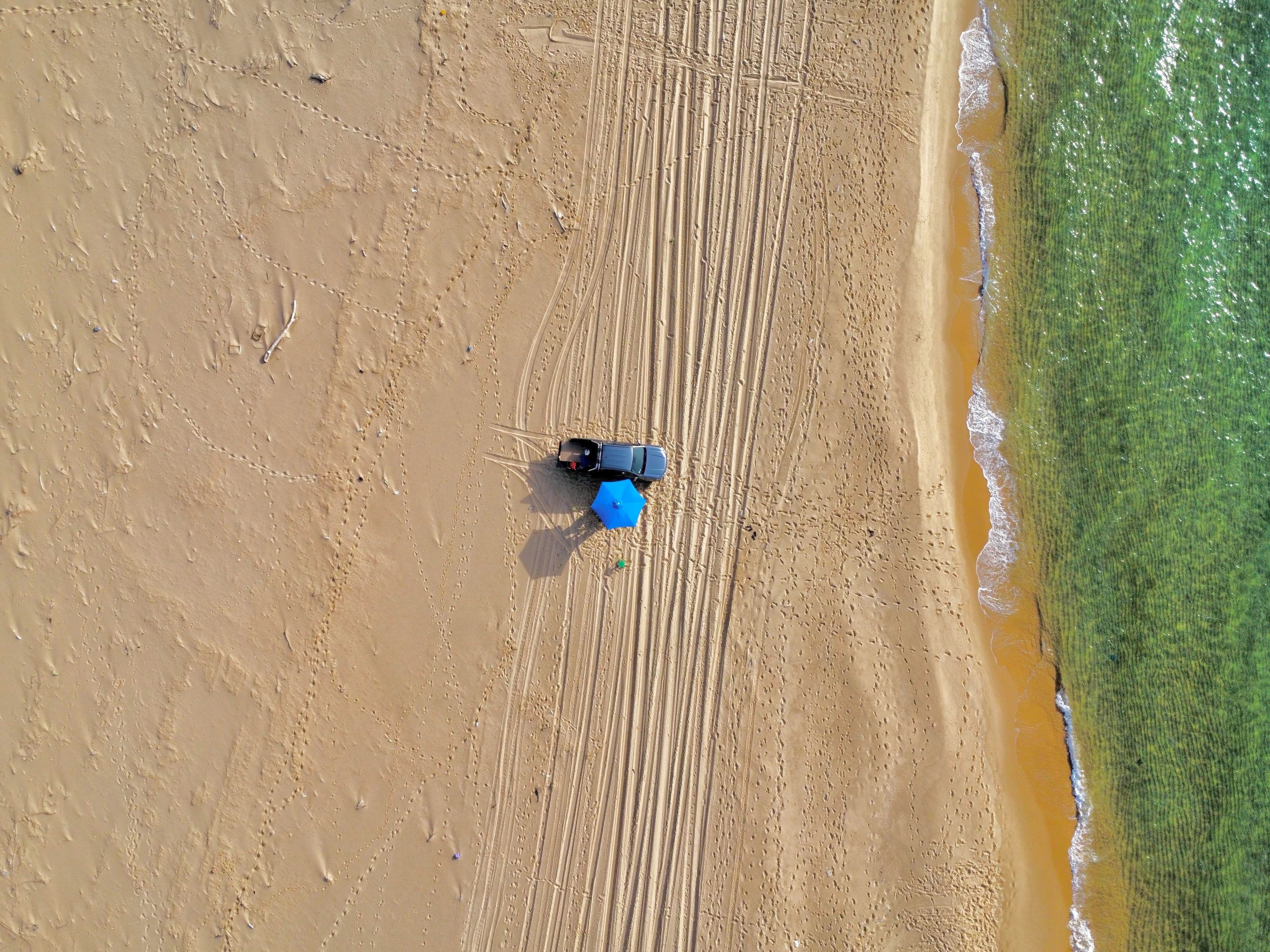 Aerial View of a Deserted Beach in Beja, Tunisia · Free Stock Photo