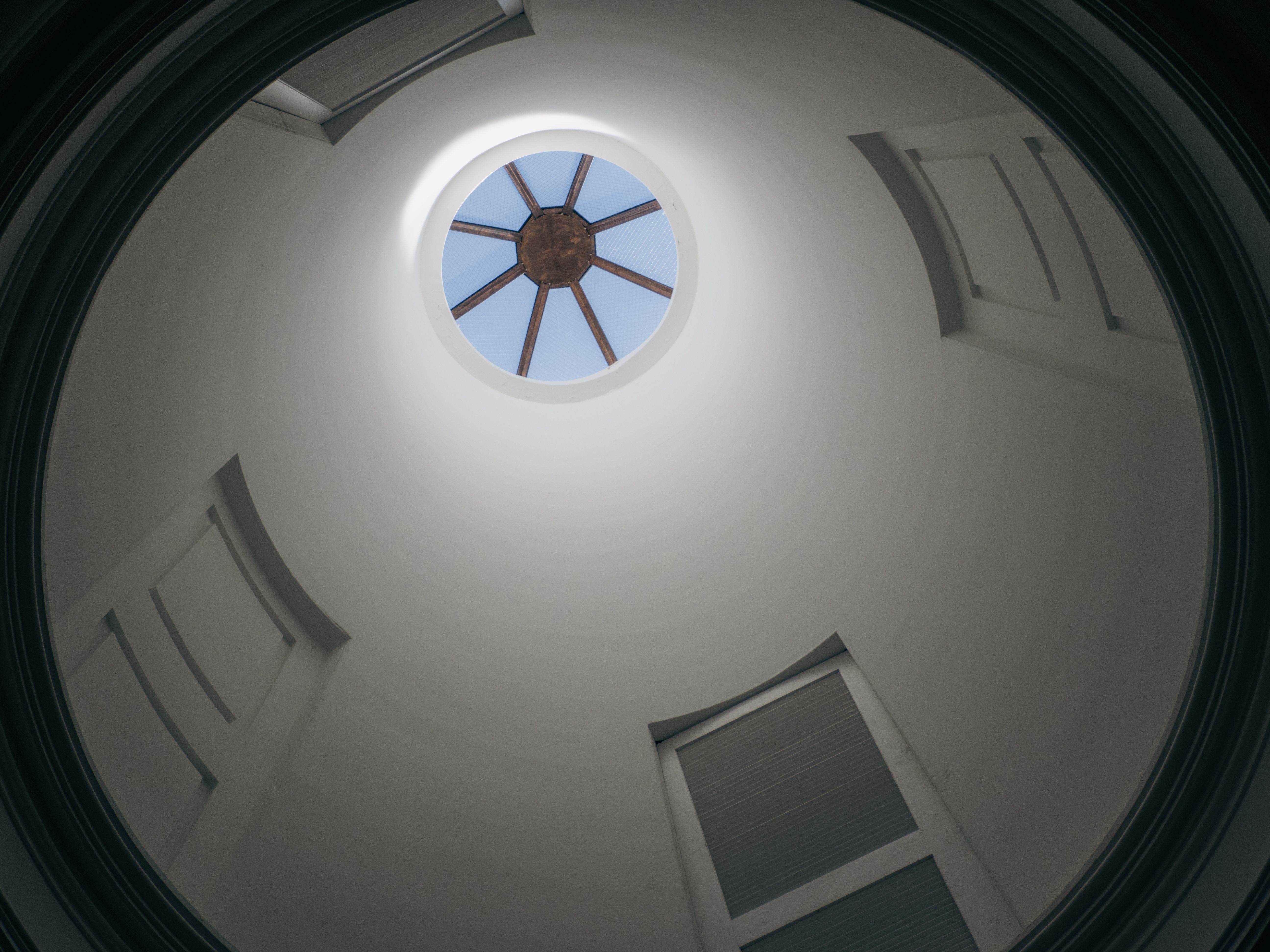 Modern skylight with architectural curves · Free Stock Photo