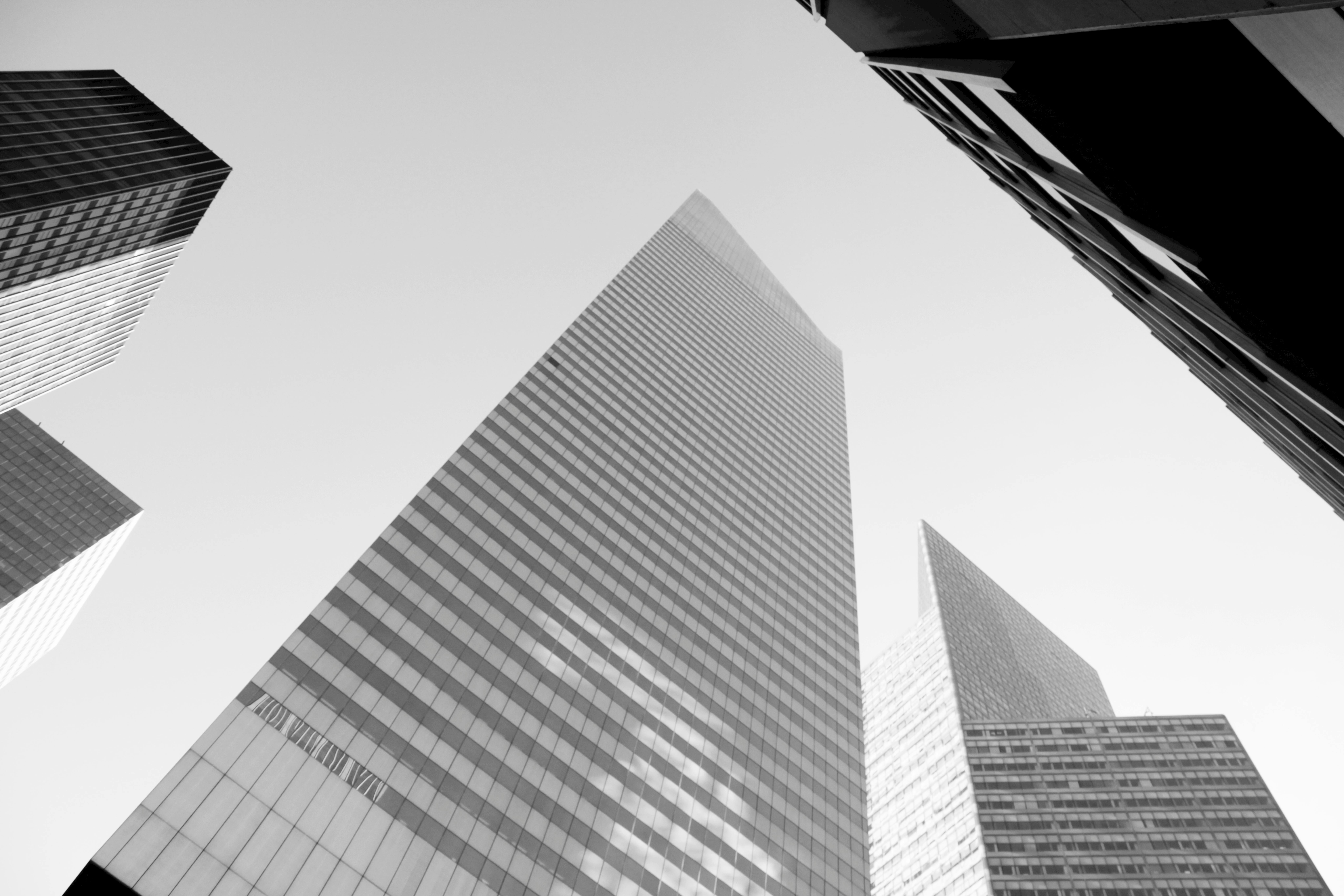 Aerial View and Grayscale Photography of High-rise Buildings · Free ...