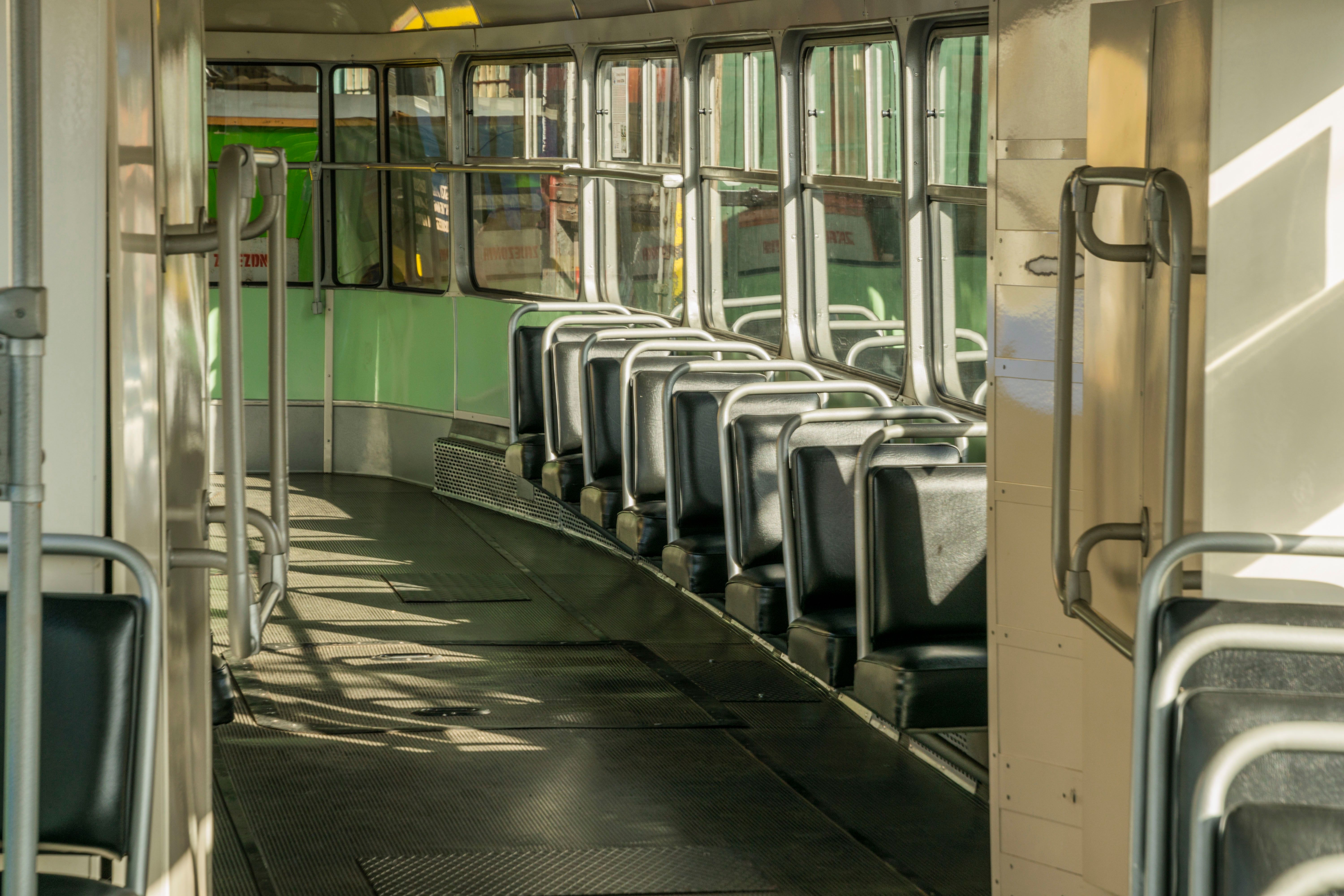 Empty Tram Interior in Wrocław during Daytime · Free Stock Photo