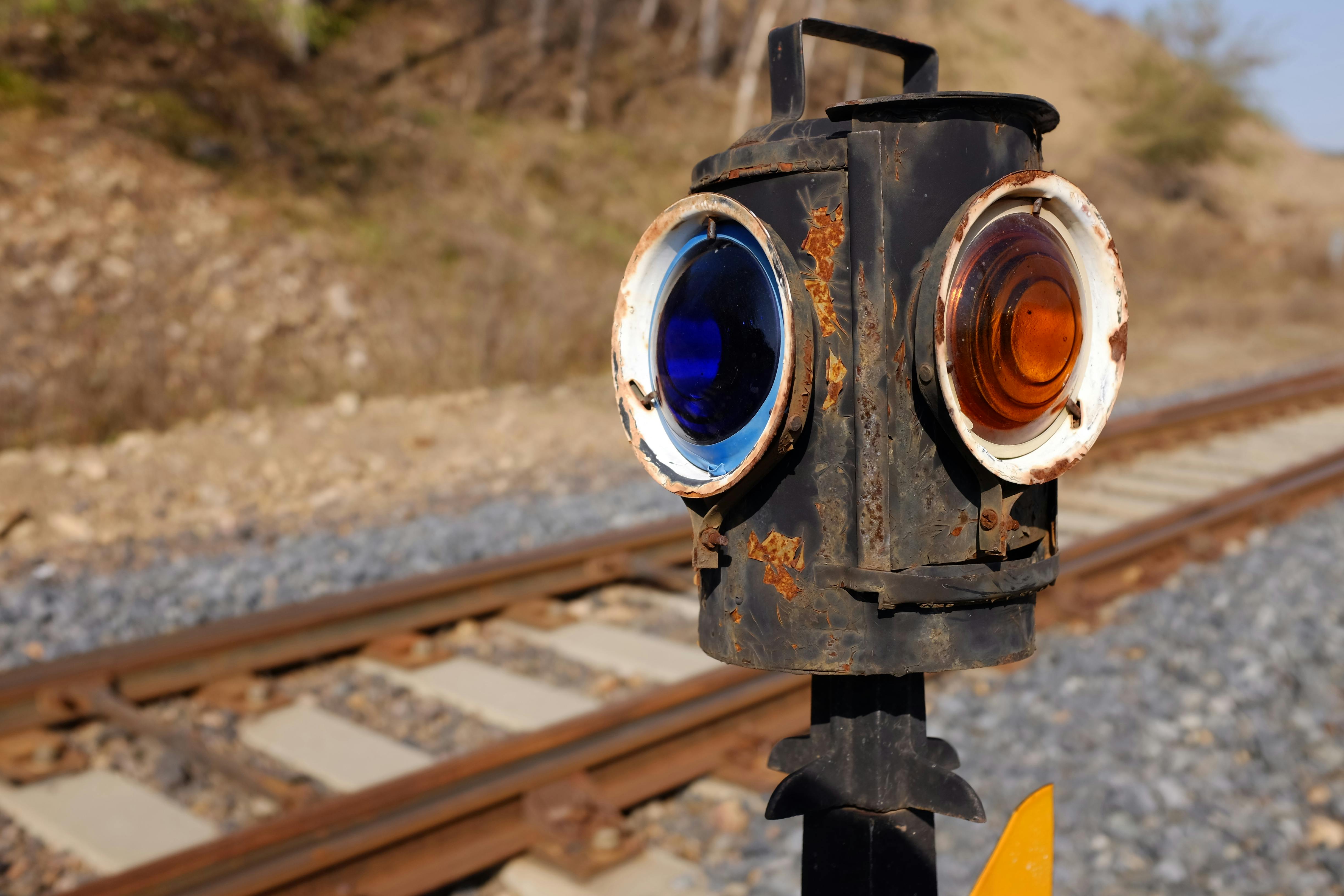 Rustic Railroad Signal with Colored Lenses · Free Stock Photo