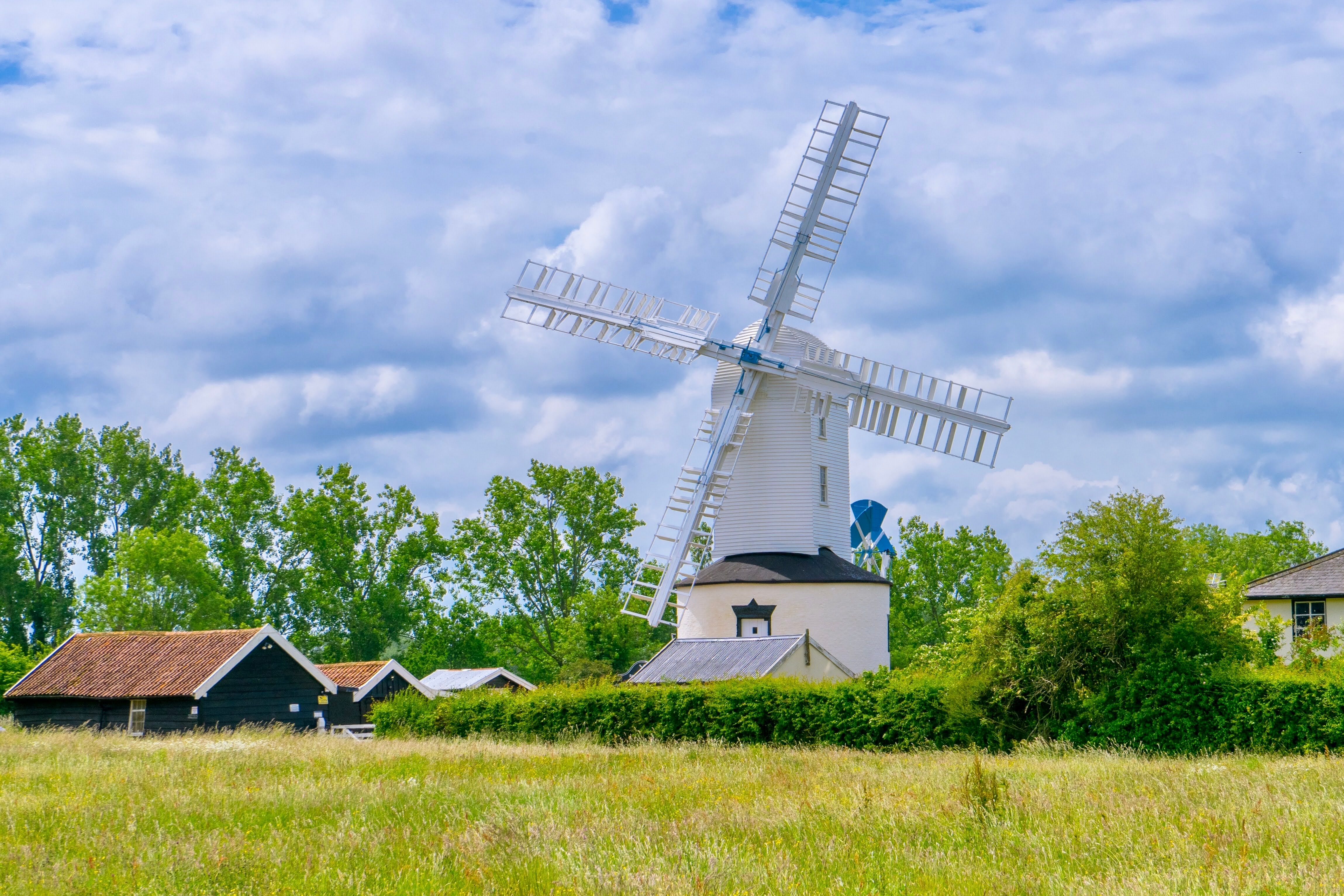 Picturesque Windmill in English Countryside · Free Stock Photo