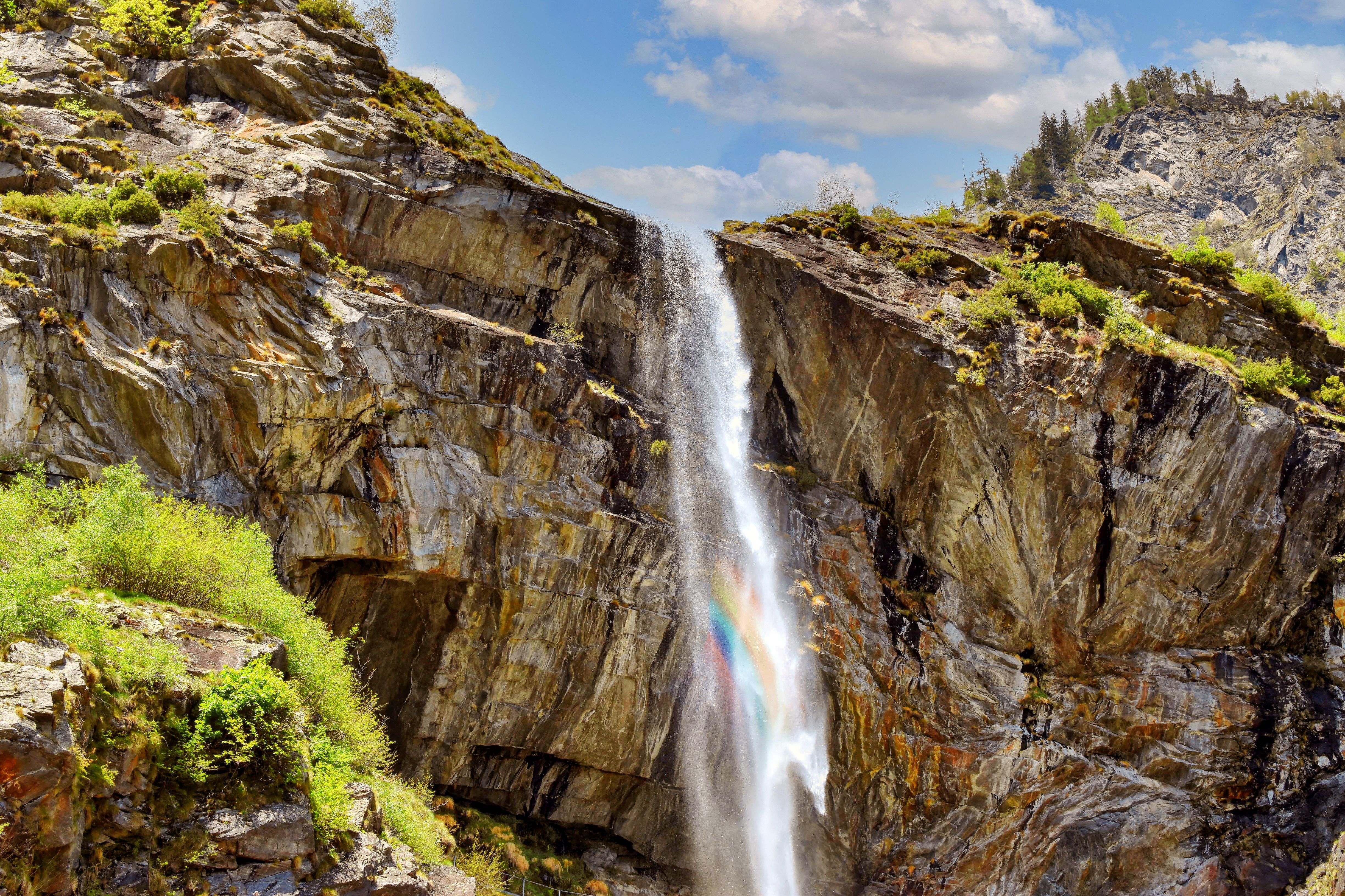 Beautiful Waterfall in Piedmont, Italy · Free Stock Photo
