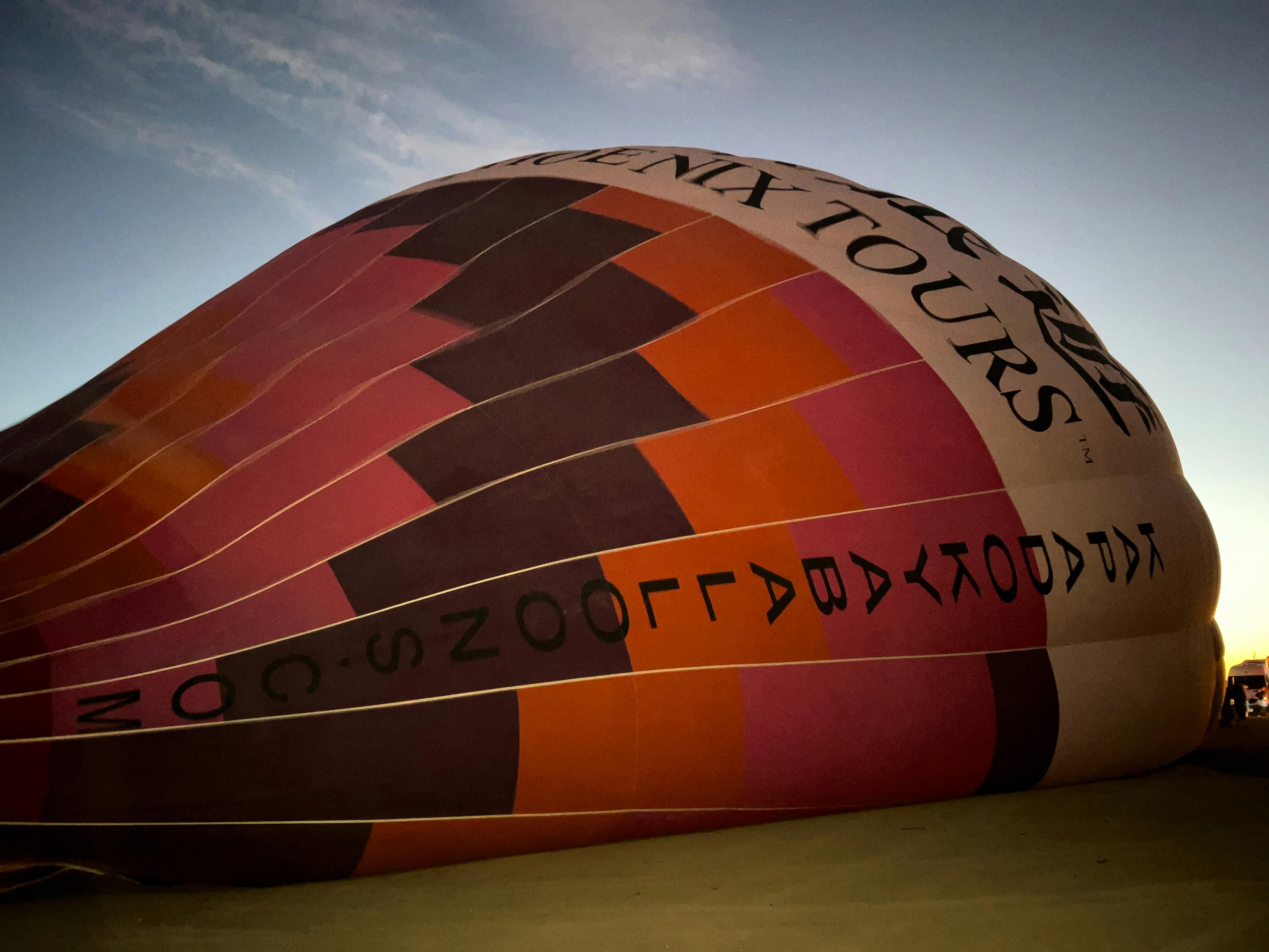 Deflated Hot Air Balloon at Dusk · Free Stock Photo