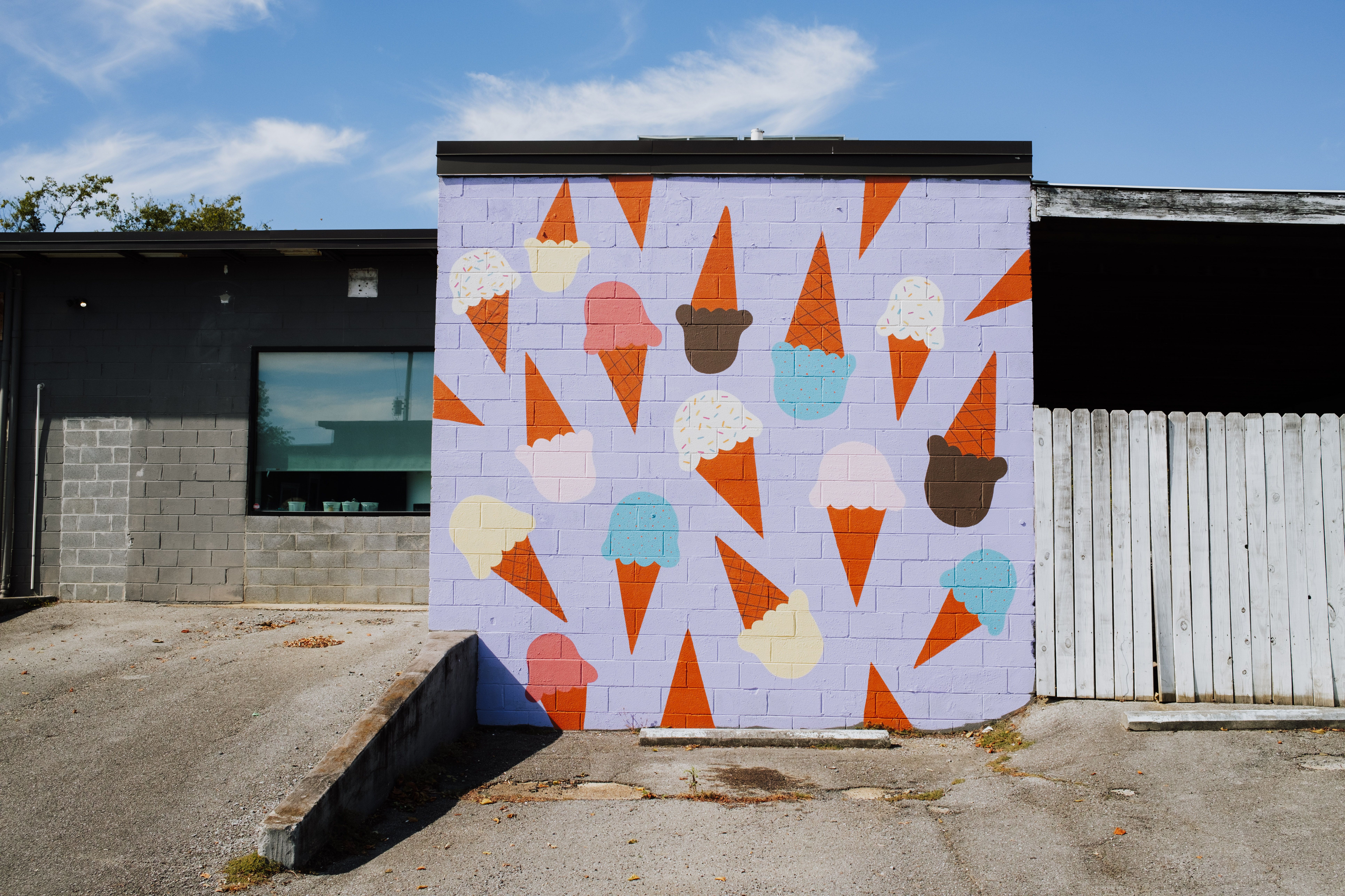 Colorful Ice Cream Mural on Urban Wall · Free Stock Photo