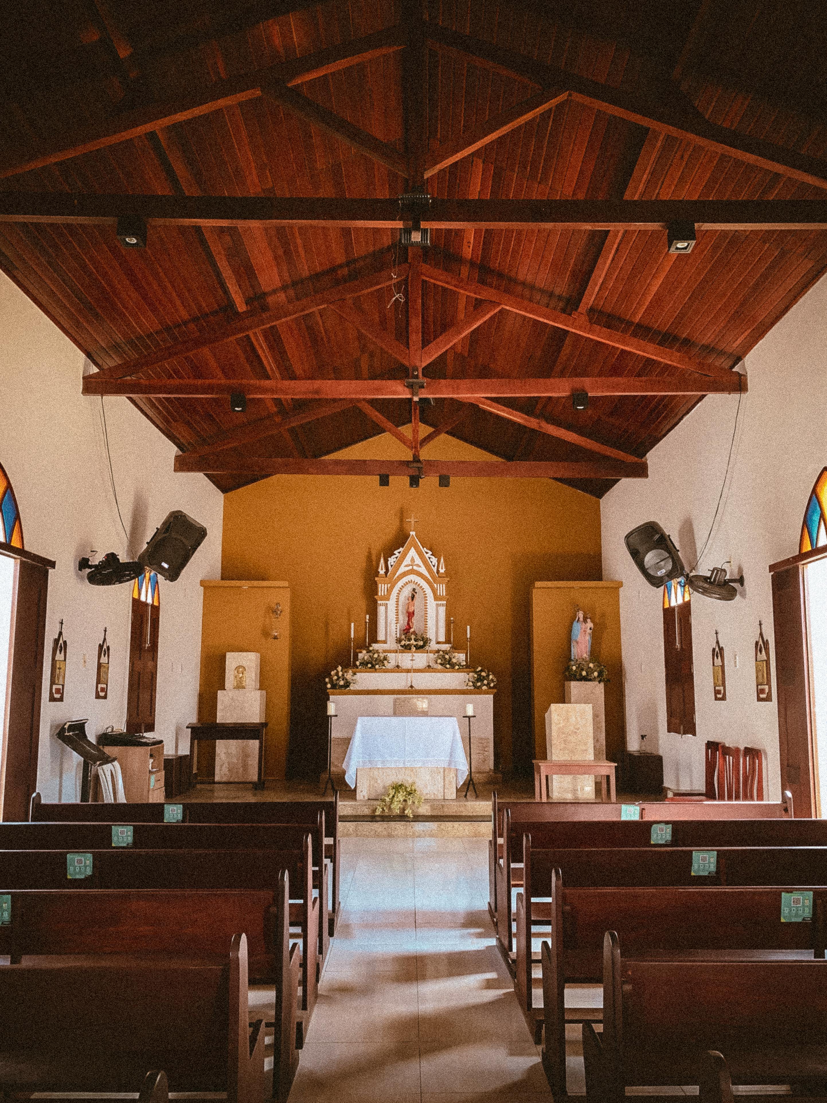 Charming Interior of a Rustic Church in Pipa · Free Stock Photo