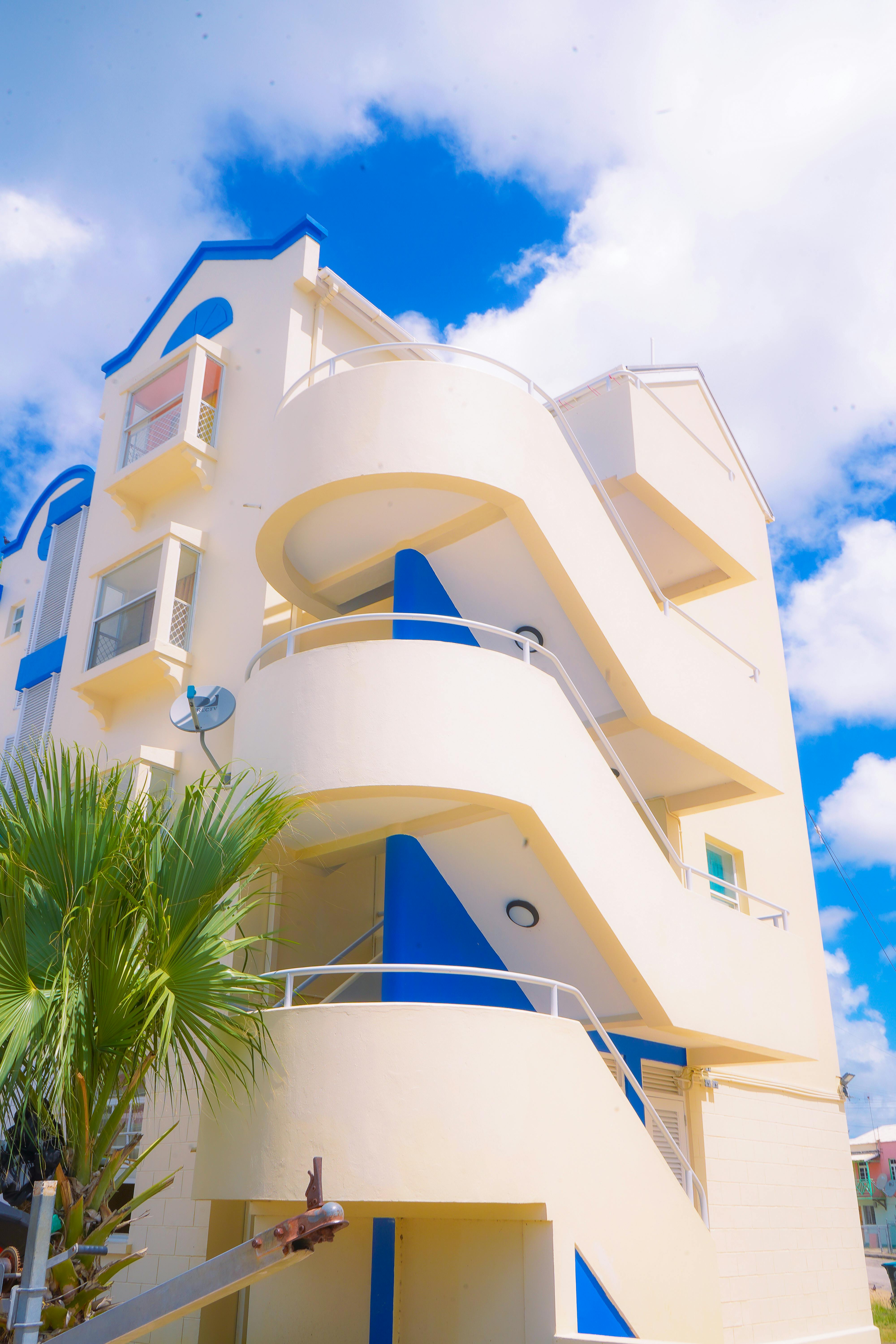Modern Caribbean Architecture Under Blue Skies · Free Stock Photo