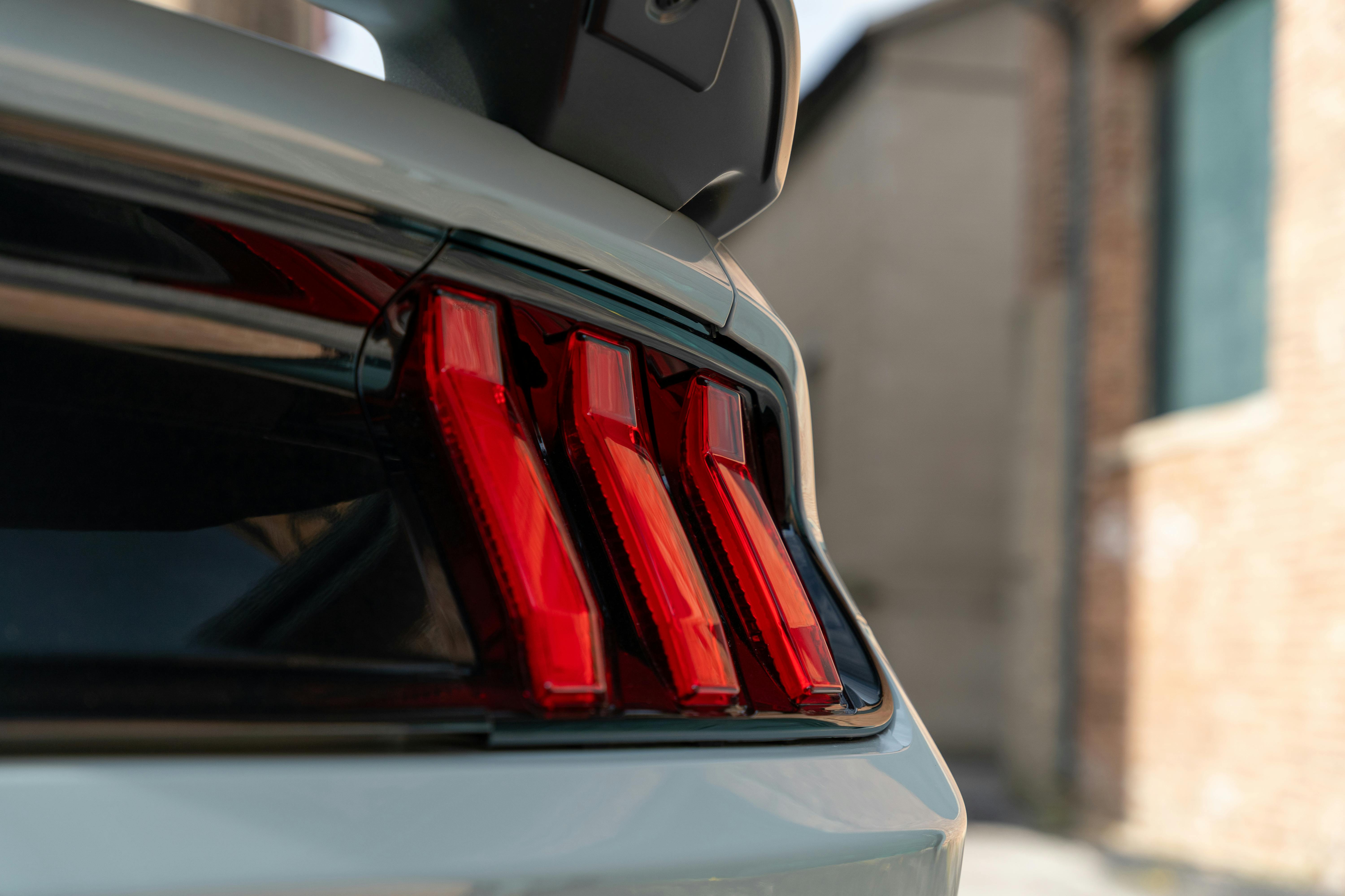 Close-Up of a Modern Car's Rear Light Design · Free Stock Photo