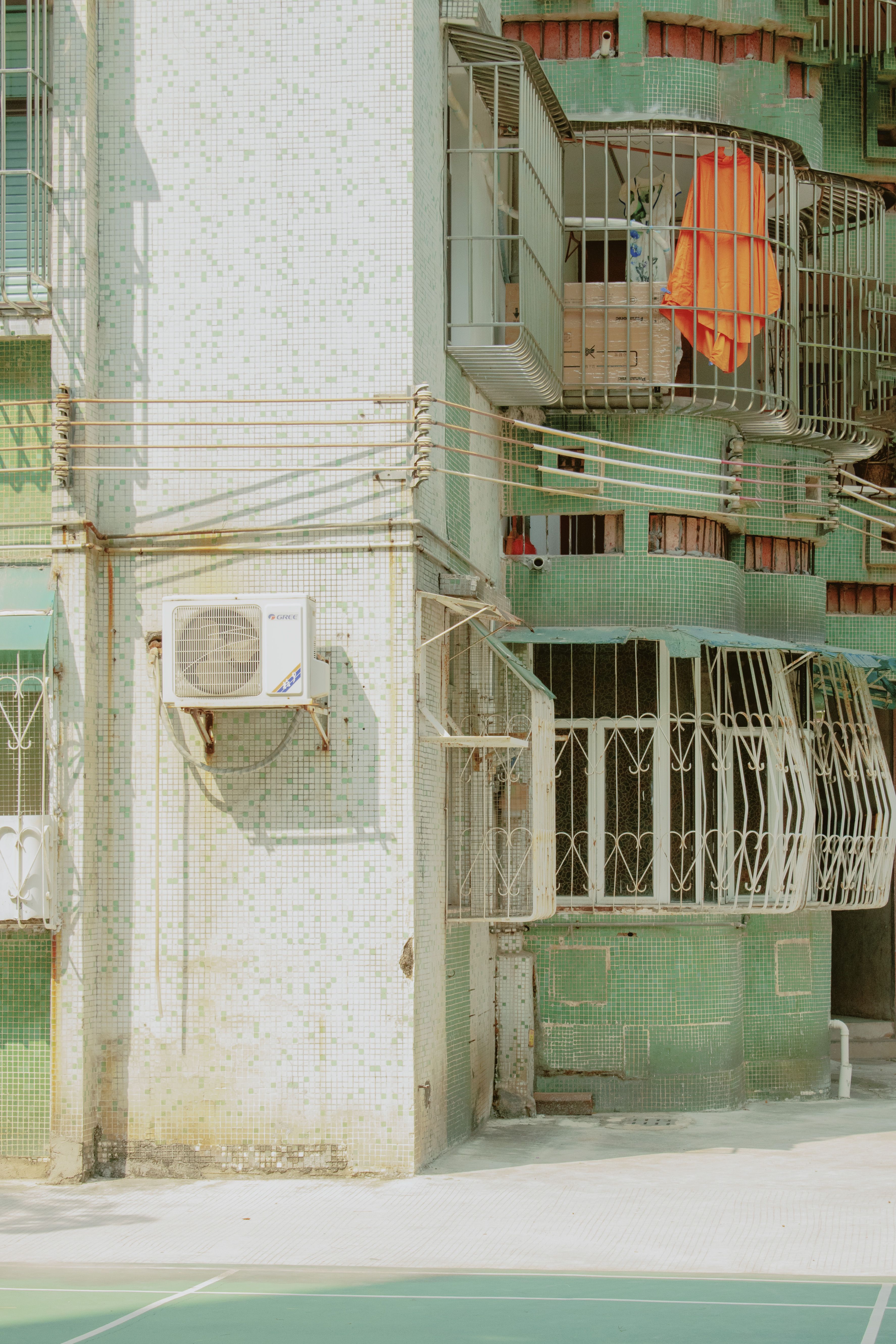 Urban Apartment Exterior with Air Conditioner · Free Stock Photo