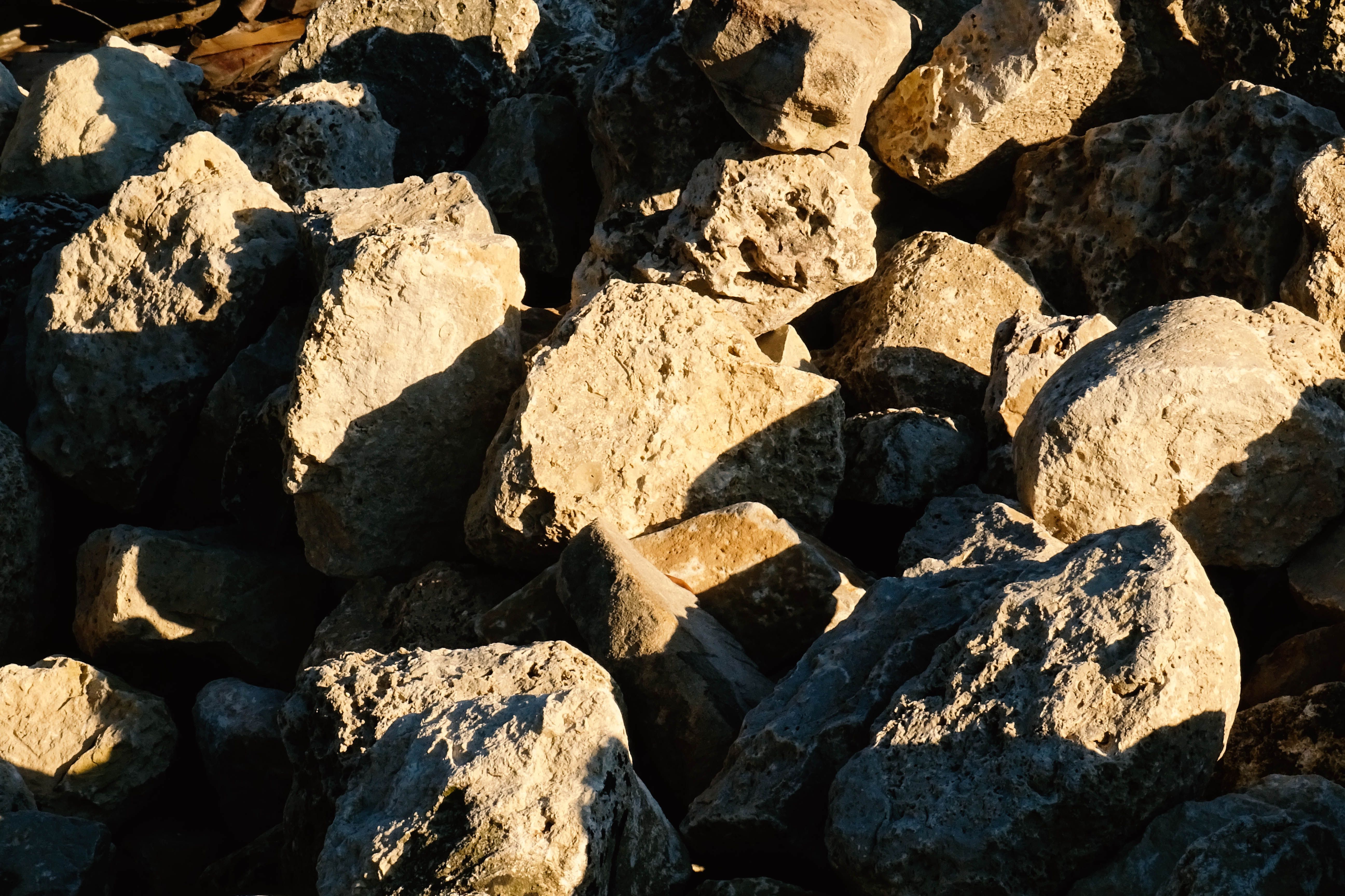 Sunlit Natural Rock Formation Close-Up · Free Stock Photo