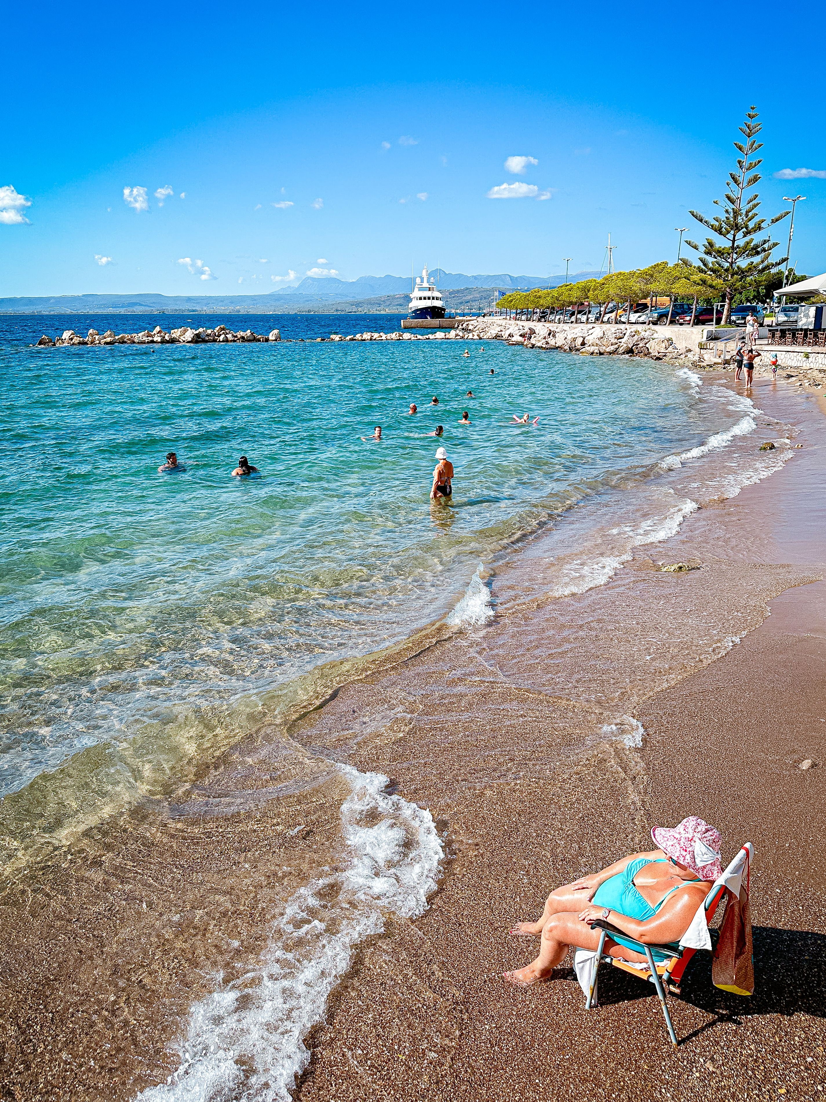 Relaxing at the Sandy Beach in Pilos, Greece · Free Stock Photo