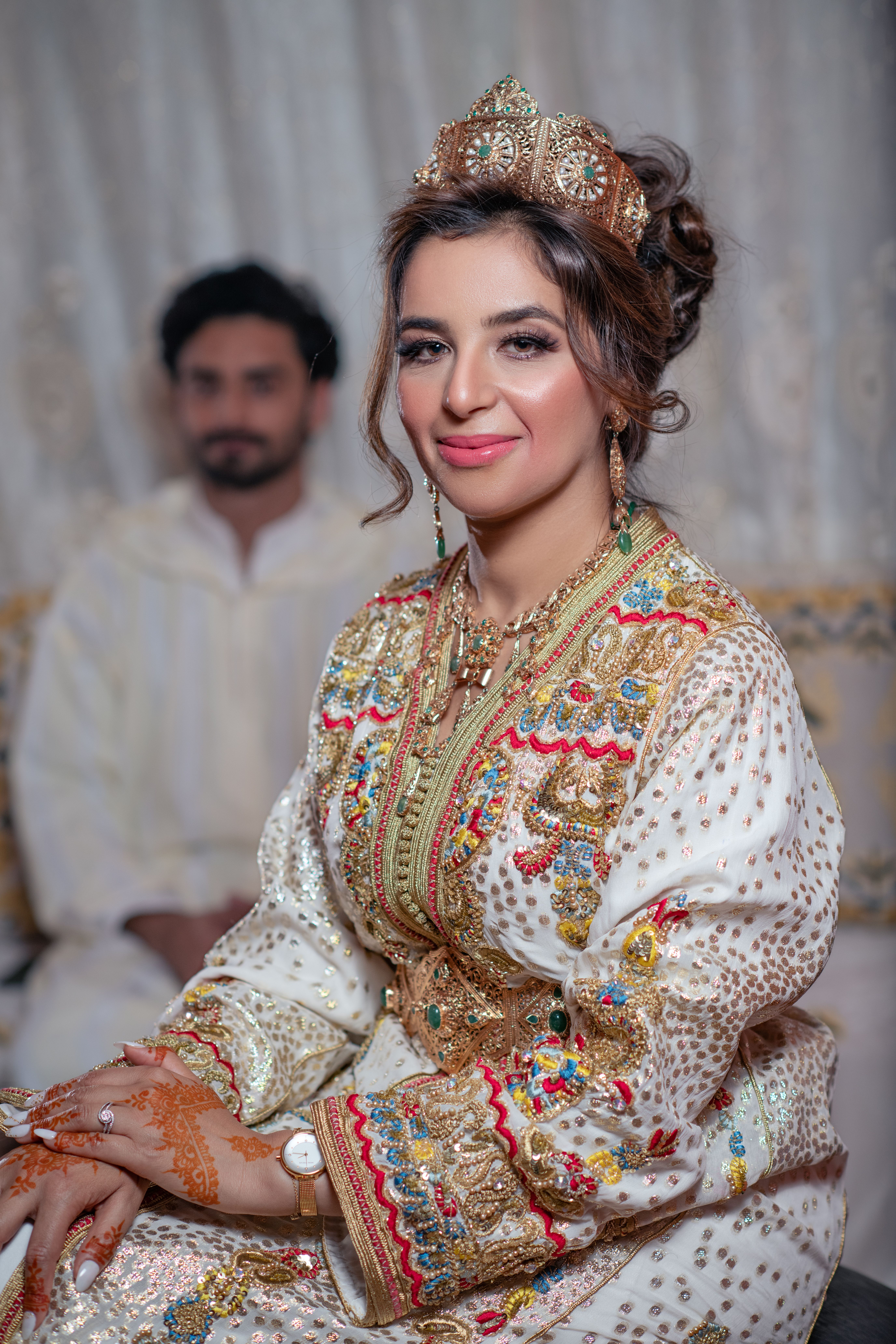 Elegant Moroccan Traditional Wedding Portrait · Free Stock Photo