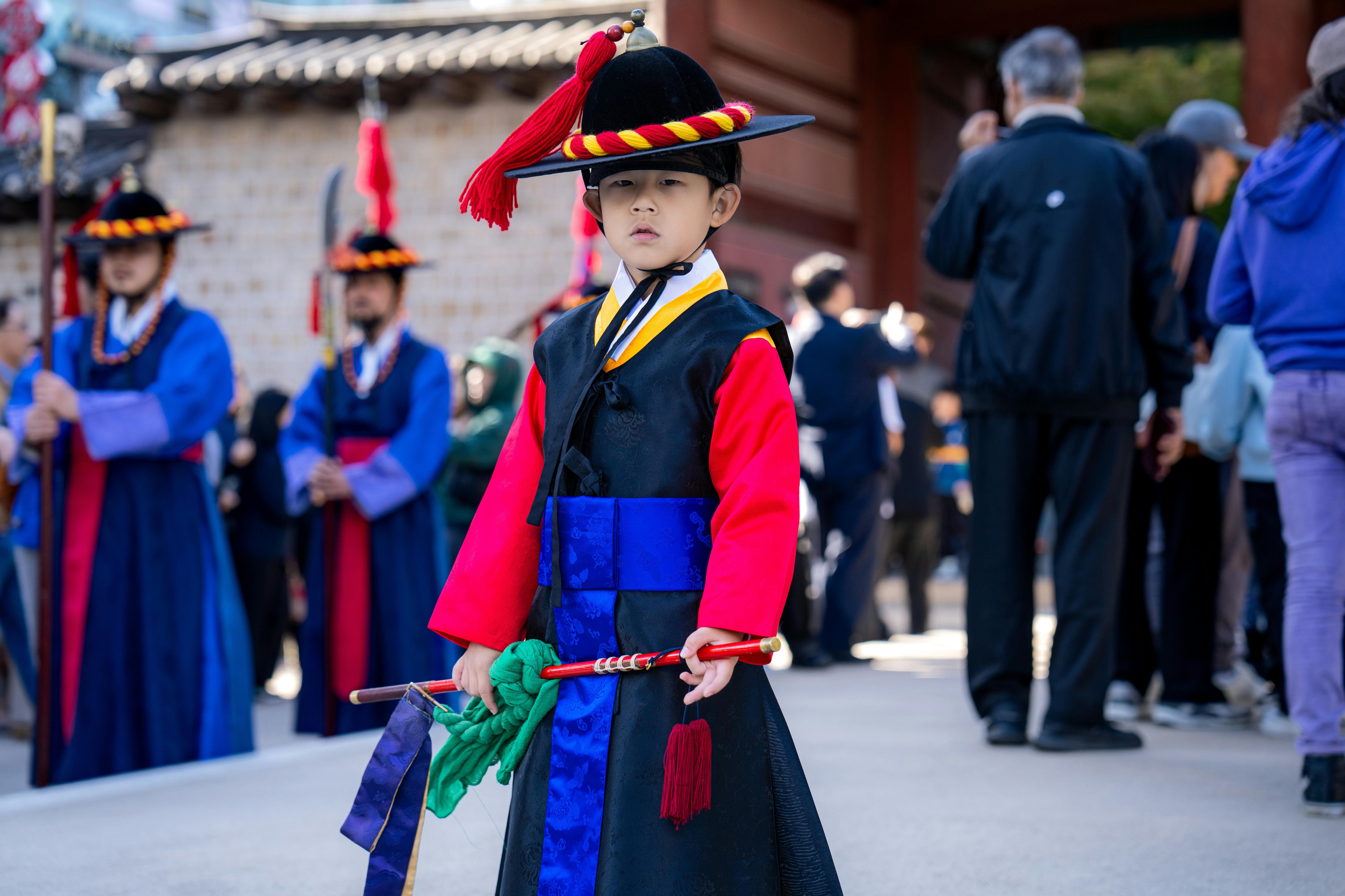 Traditional Korean Cultural Parade in Seoul · Free Stock Photo