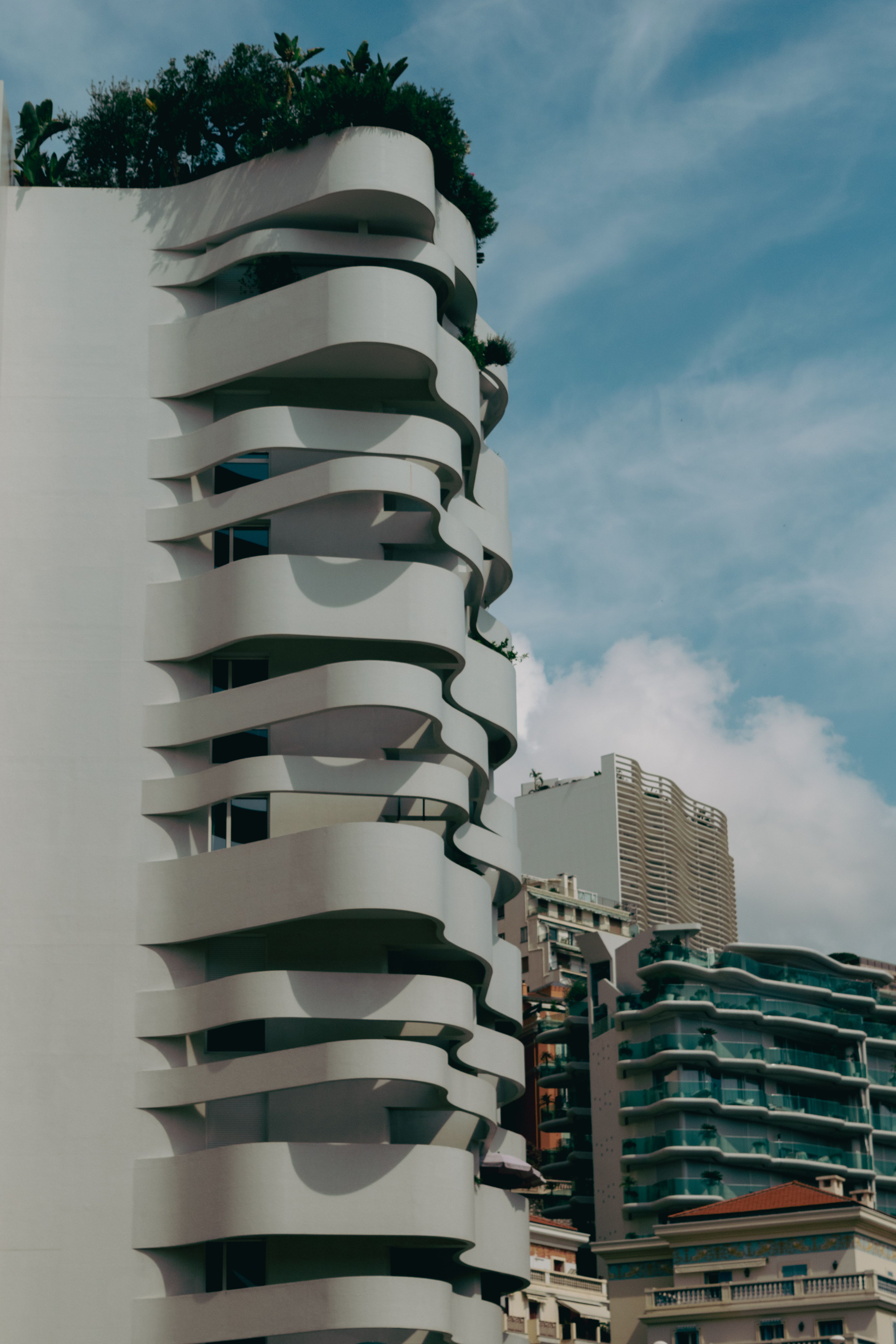 Modern Architectural Facade in Monaco · Free Stock Photo