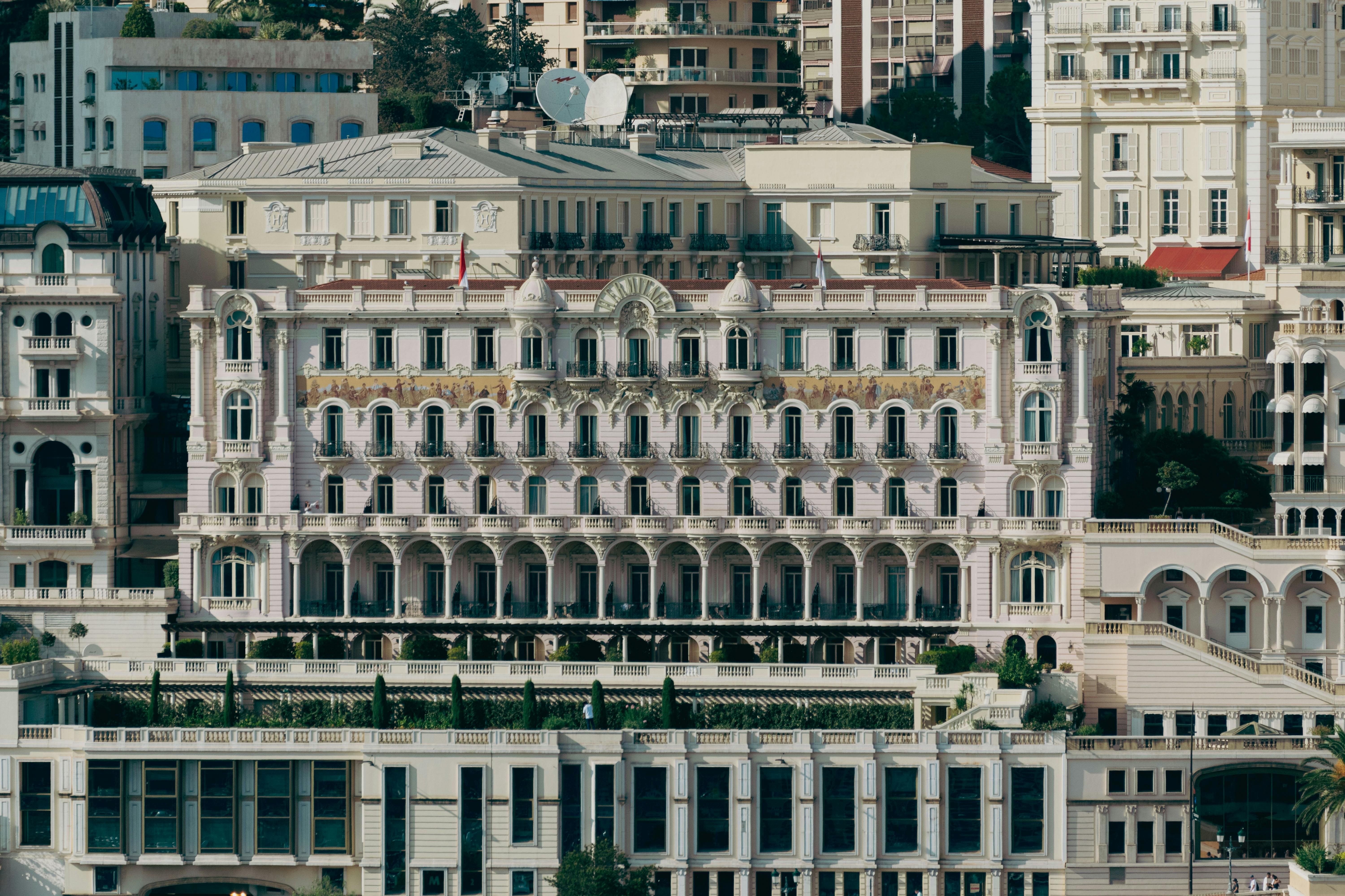 Elegant Mediterranean Architecture of Monaco · Free Stock Photo