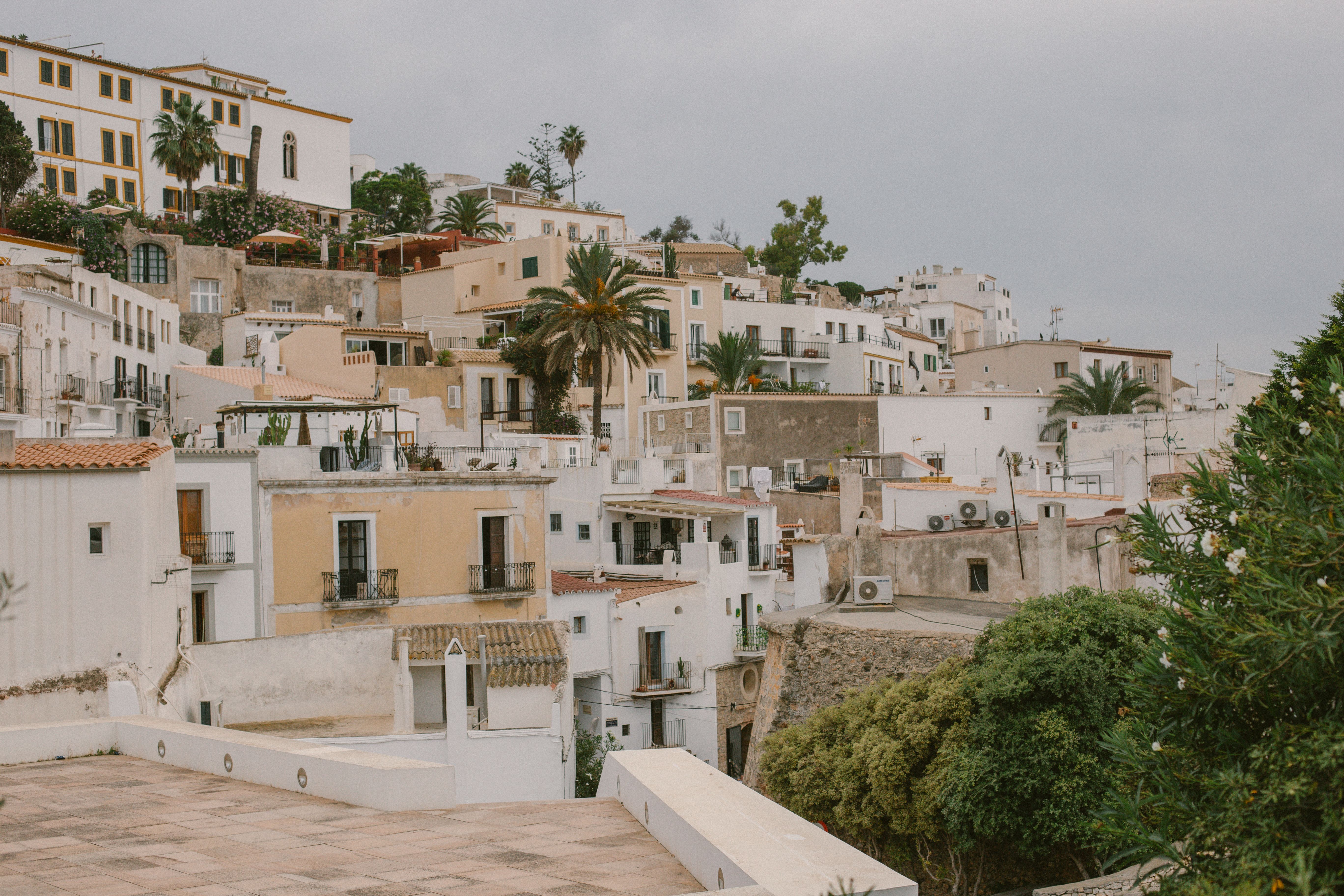 Scenic View of Traditional White Buildings in Ibiza · Free Stock Photo