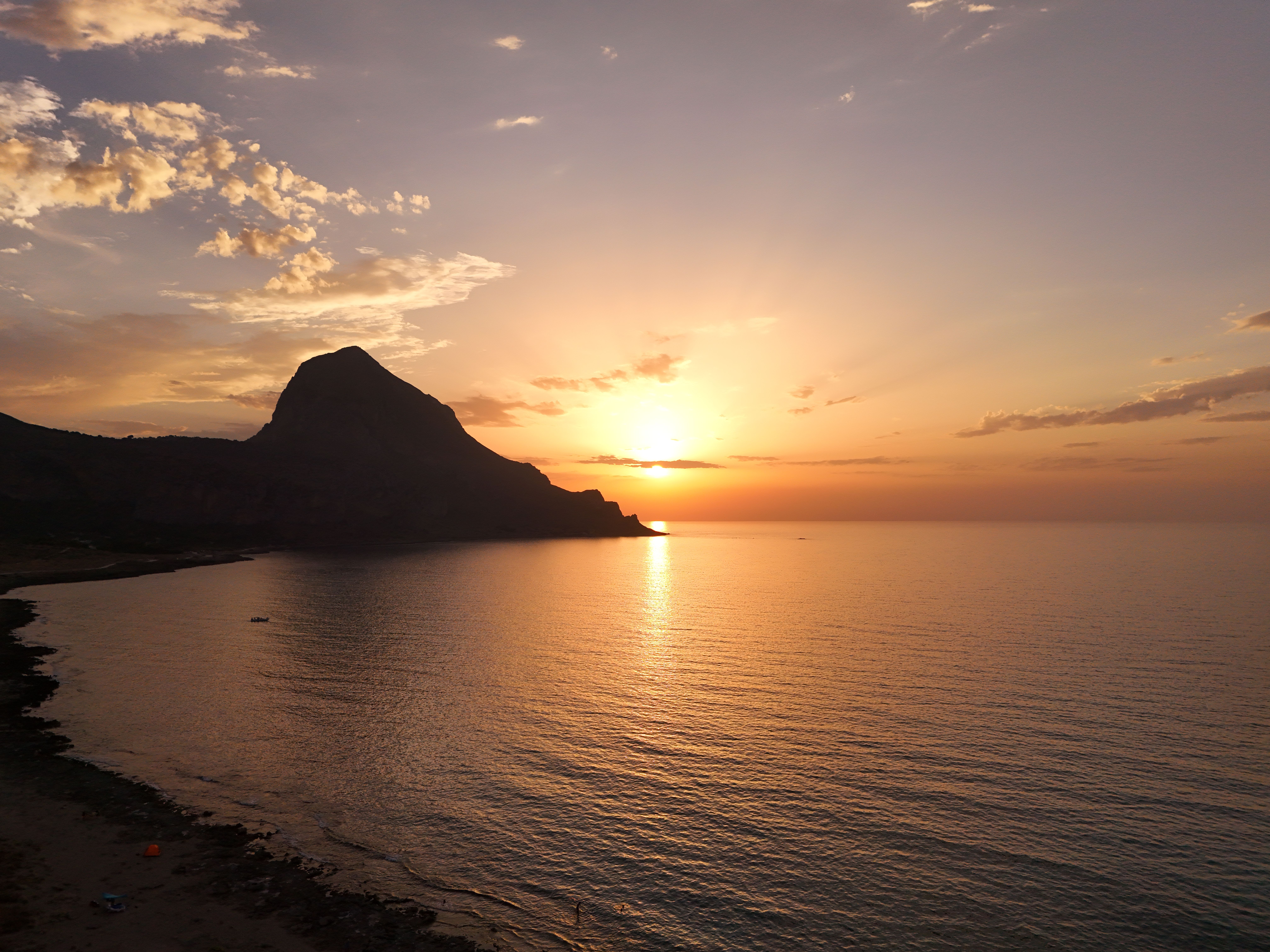 Sunset at Monte Cofano with Coastal View · Free Stock Photo